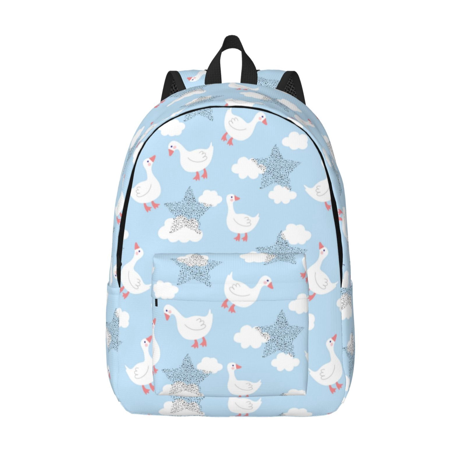 KLL Cute Goose On A Blue Sky Print Travel Laptop Backpack - College ...