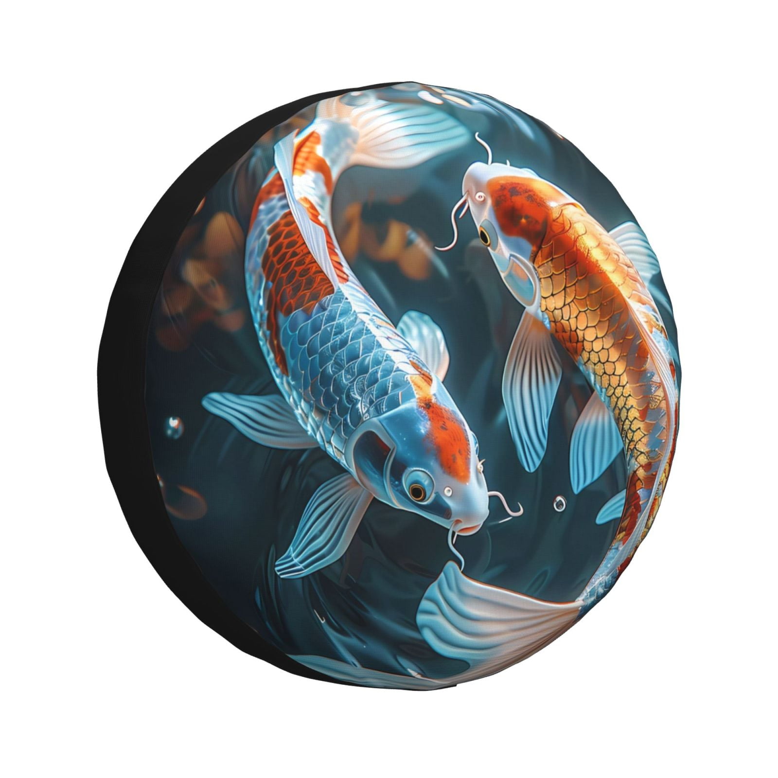 KLL Cute Koi Fish Serenity Pattern 14-17 inch Spare Tire Cover ...