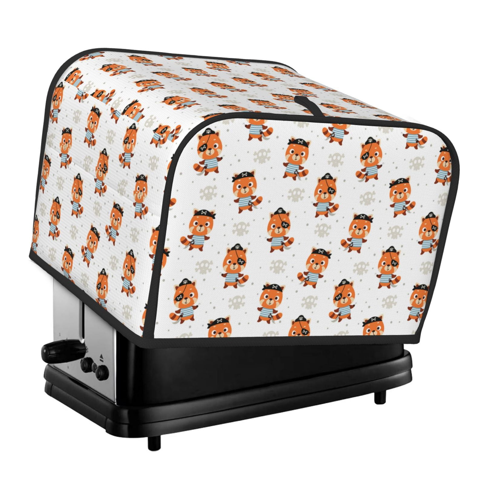 KLL Cute Little Pirate Red Panda Print 4 Slice Toaster Dust Covers ...
