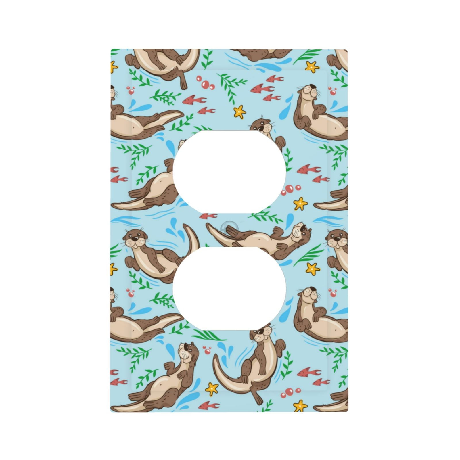 KLL Cute Otters Pattern Electrical Outlet Covers, 3" x 5" 1 Pack ...