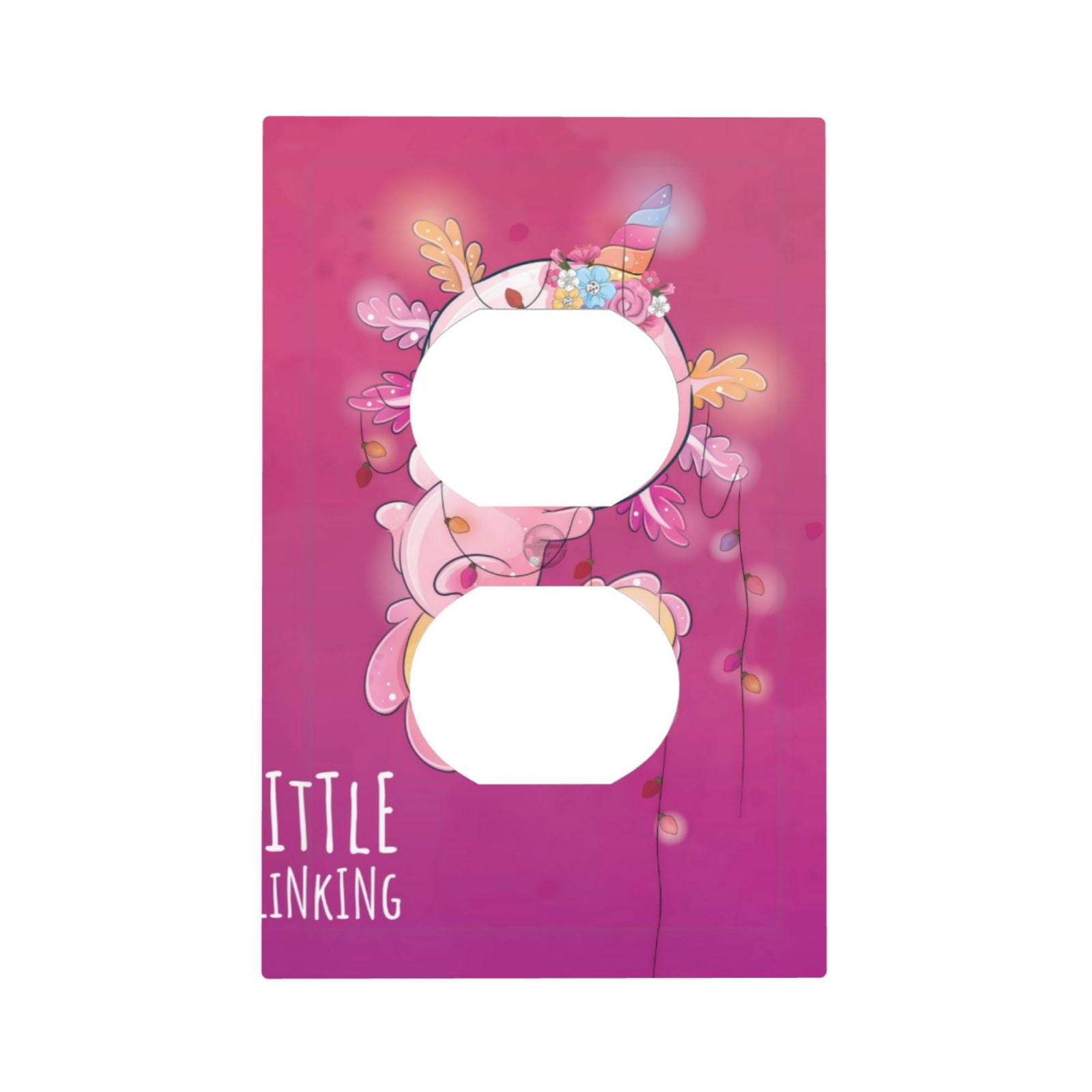 KLL Cute Pink Axolotl A Pattern Electrical Outlet Covers, 3" x 5" 1 ...