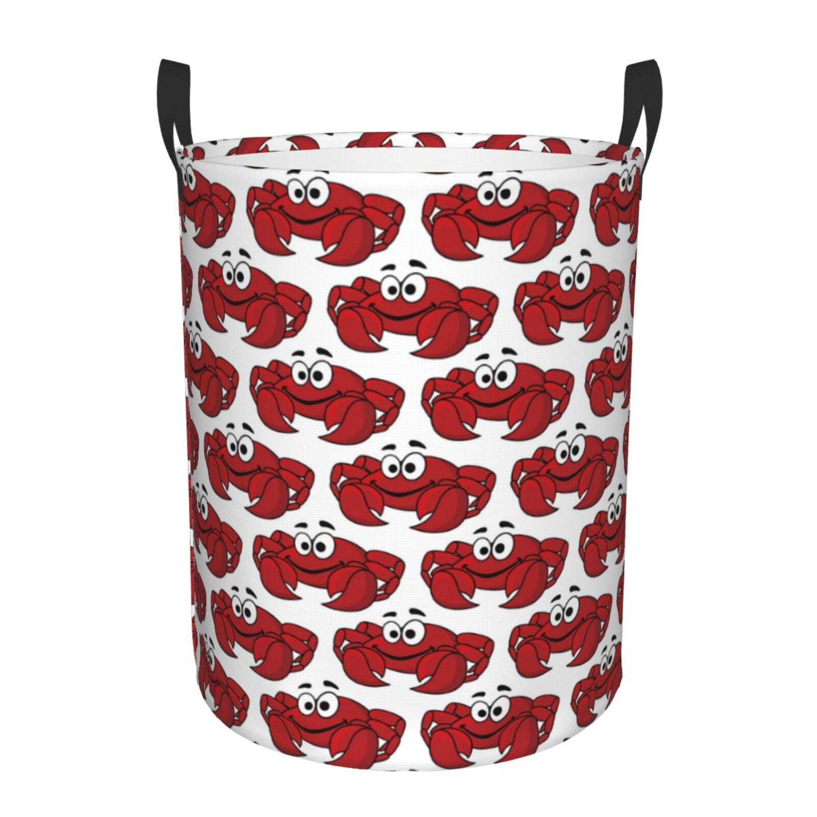 KLL Cute Red Crab Waterproof Foldable Laundry Hamper Bucket with ...