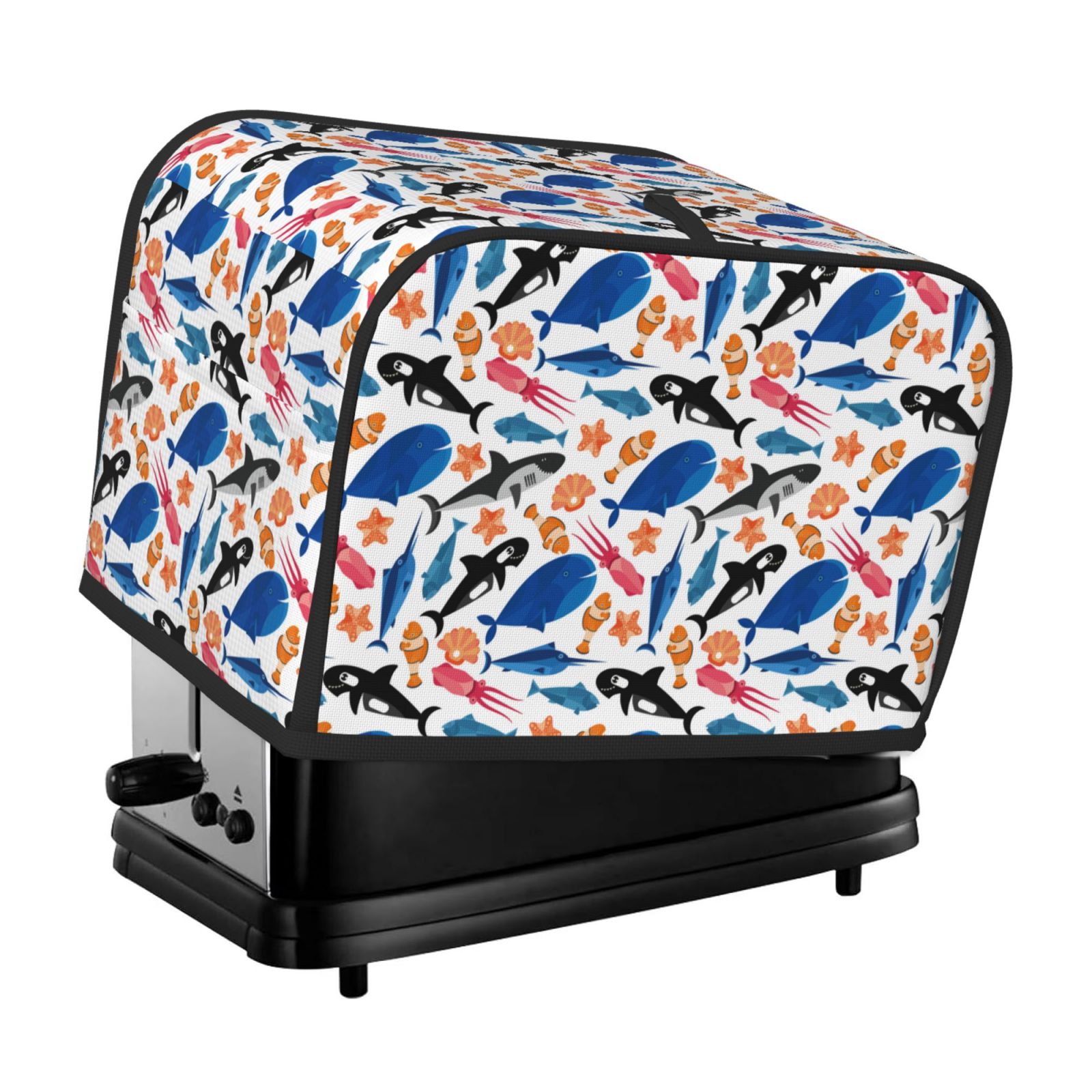 KLL Cute Sea Animals Print 2 Slice Toaster Dust Covers Kitchen Small ...