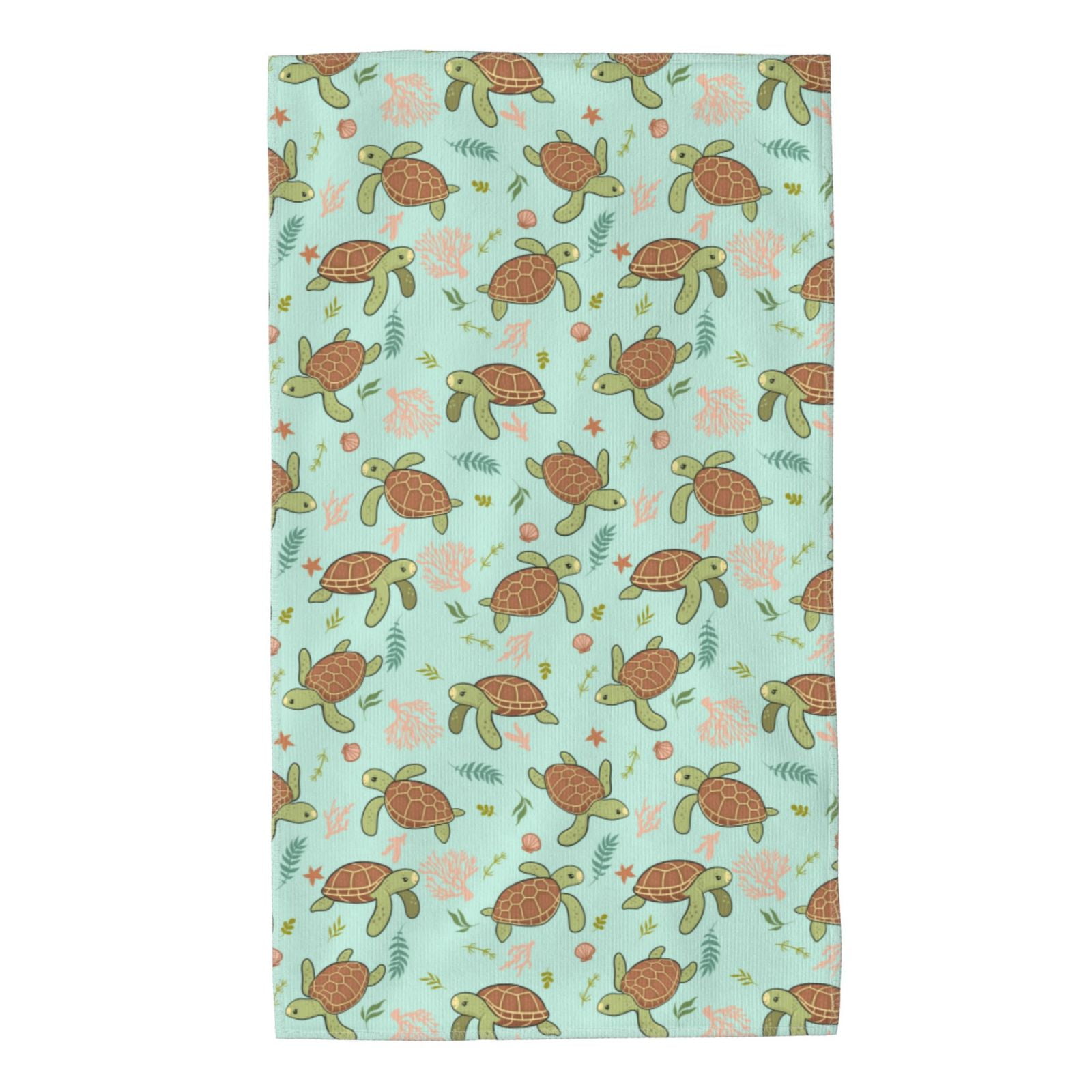 KLL Cute Sea Turtles Ultra Absorbent & Soft Hand Towels for Bath, Hand ...