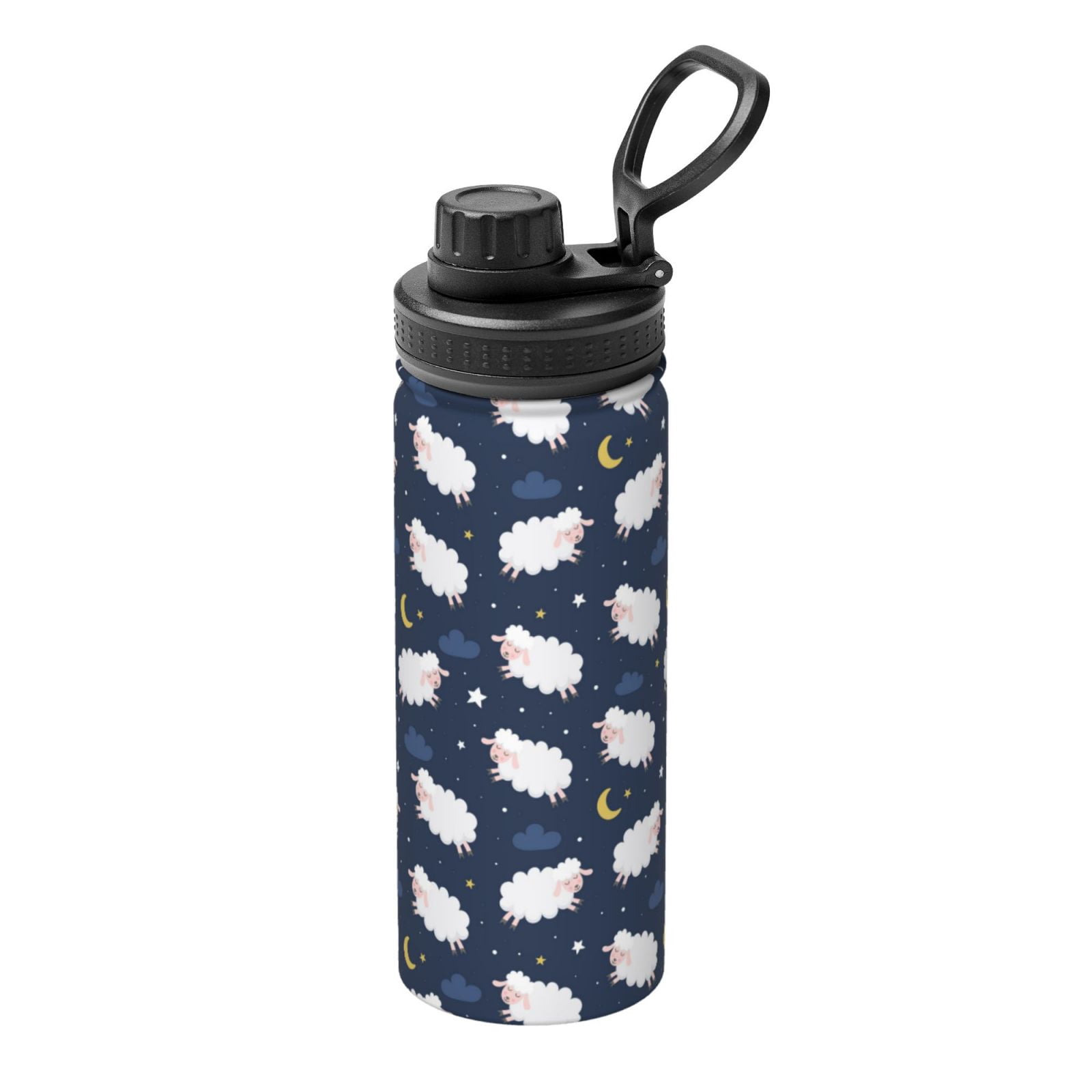 KLL Cute Sheep 1 Pattern 18oz Insulated Water Bottle, Stainless Steel ...