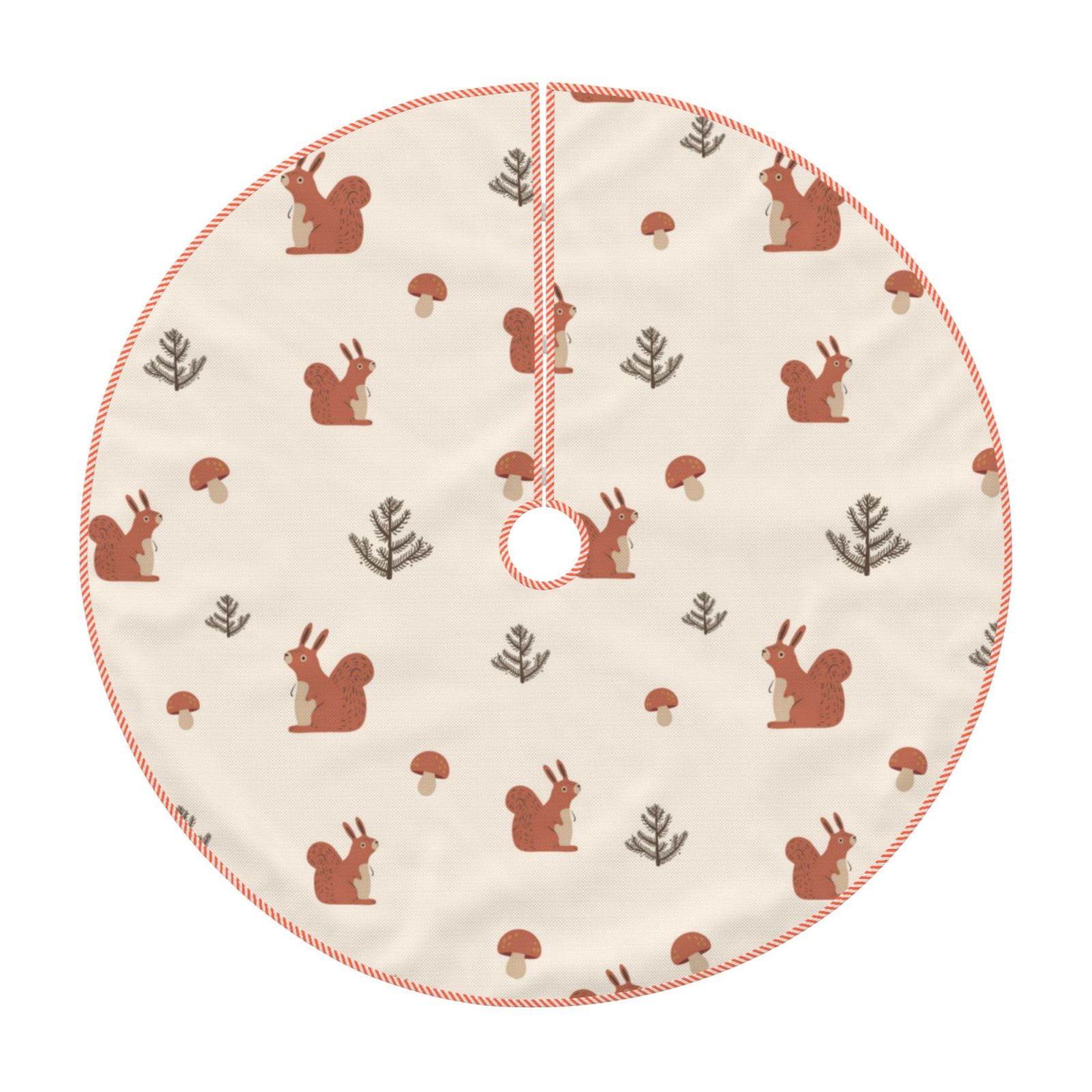 KLL Cute Squirrel Christmas Tree Skirt 48" ,Party Decorations Farmhouse ...