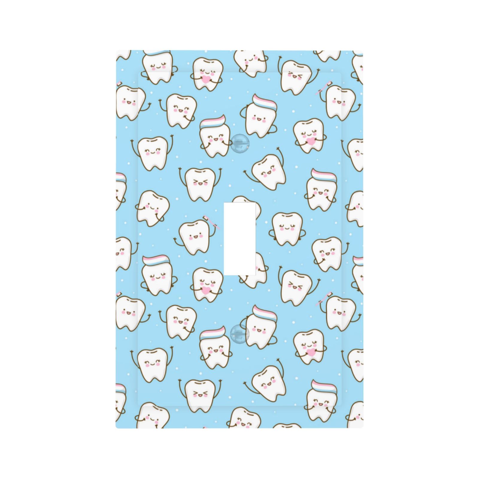 KLL Cute Teeth Pattern Electrical Outlet Covers, 3" x 5" 1 Pack ...