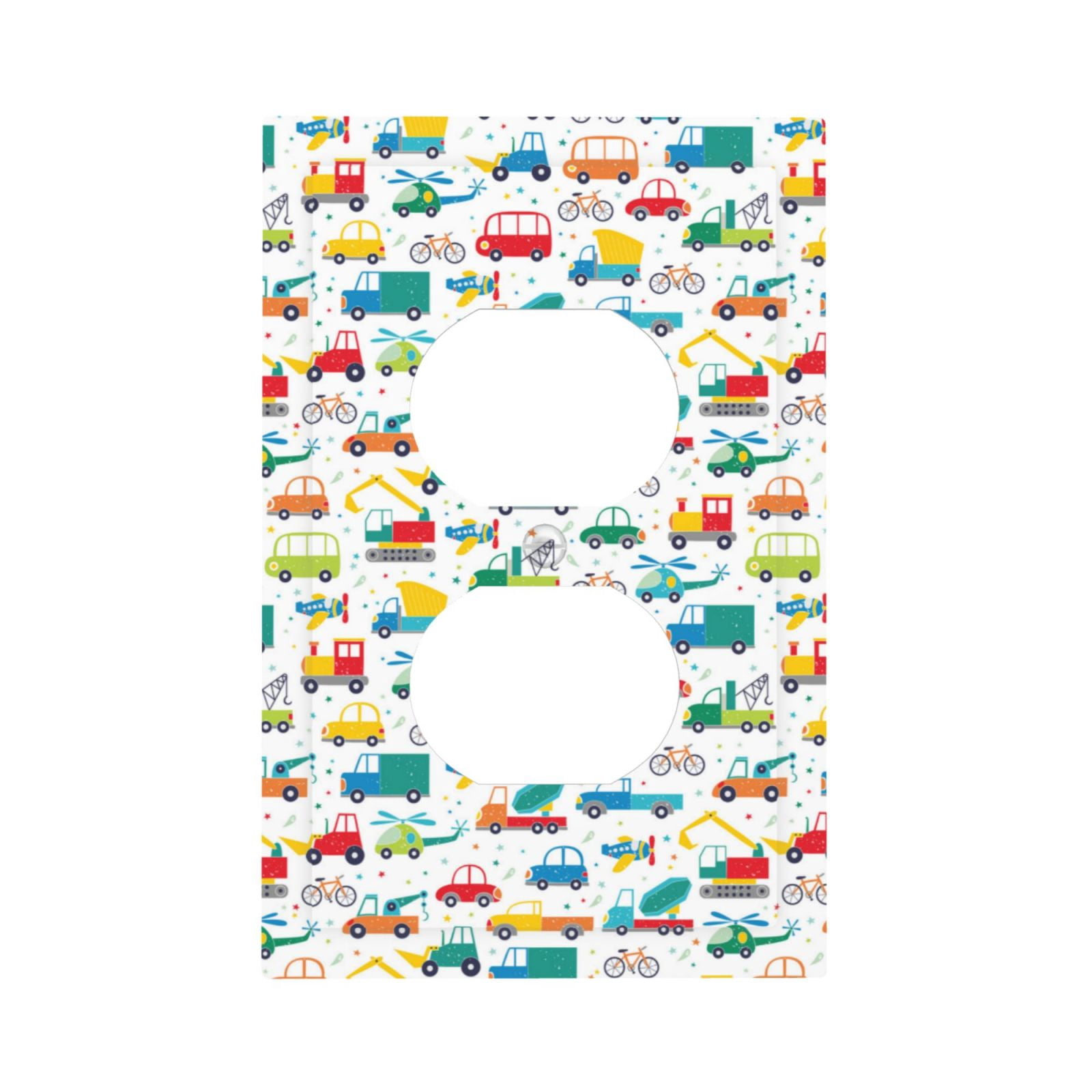 KLL Cute Transport Pattern Electrical Outlet Covers, 3" x 5" 1 Pack ...