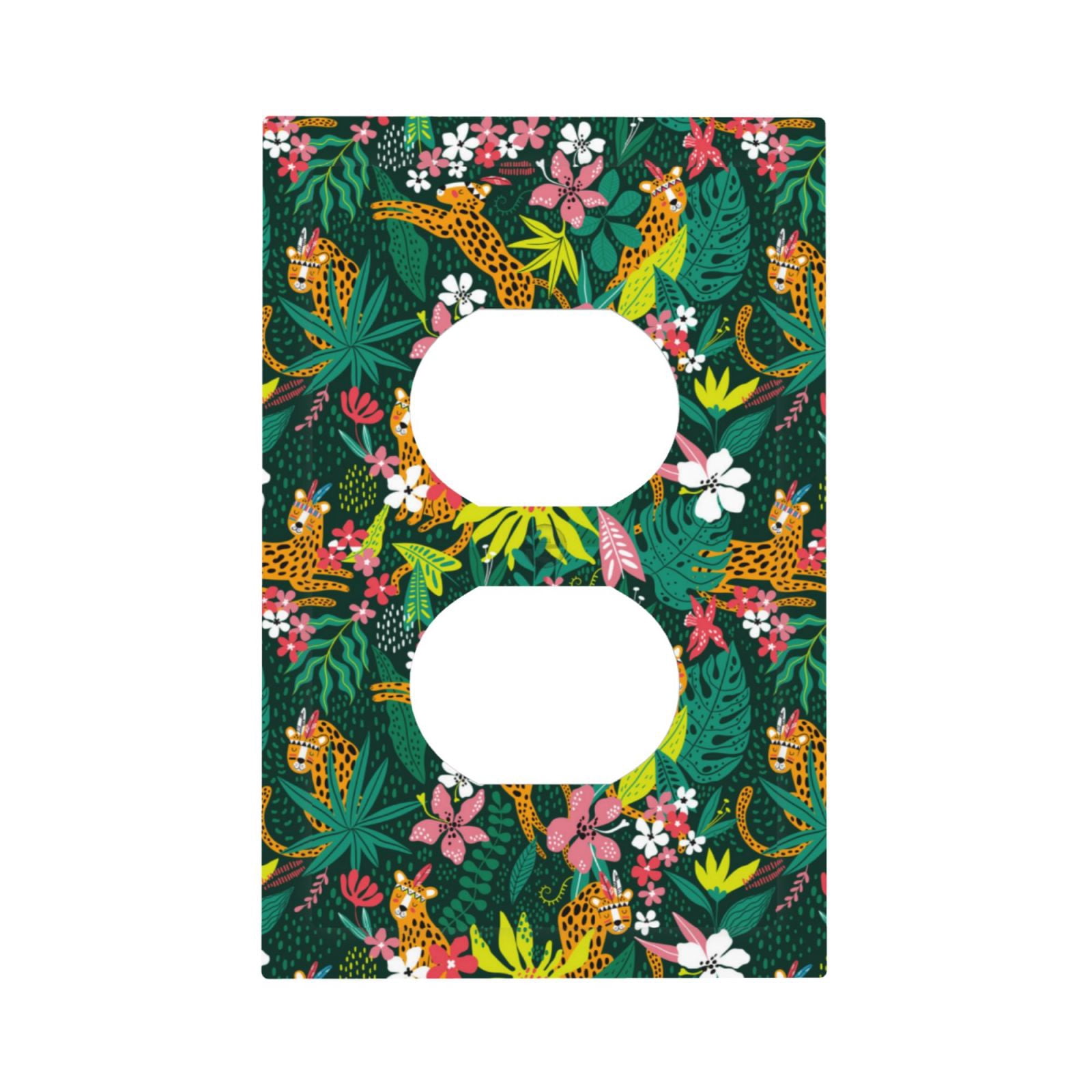 KLL Cute Tribal Leopards Pattern Electrical Outlet Covers, 3" x 5" 1 ...