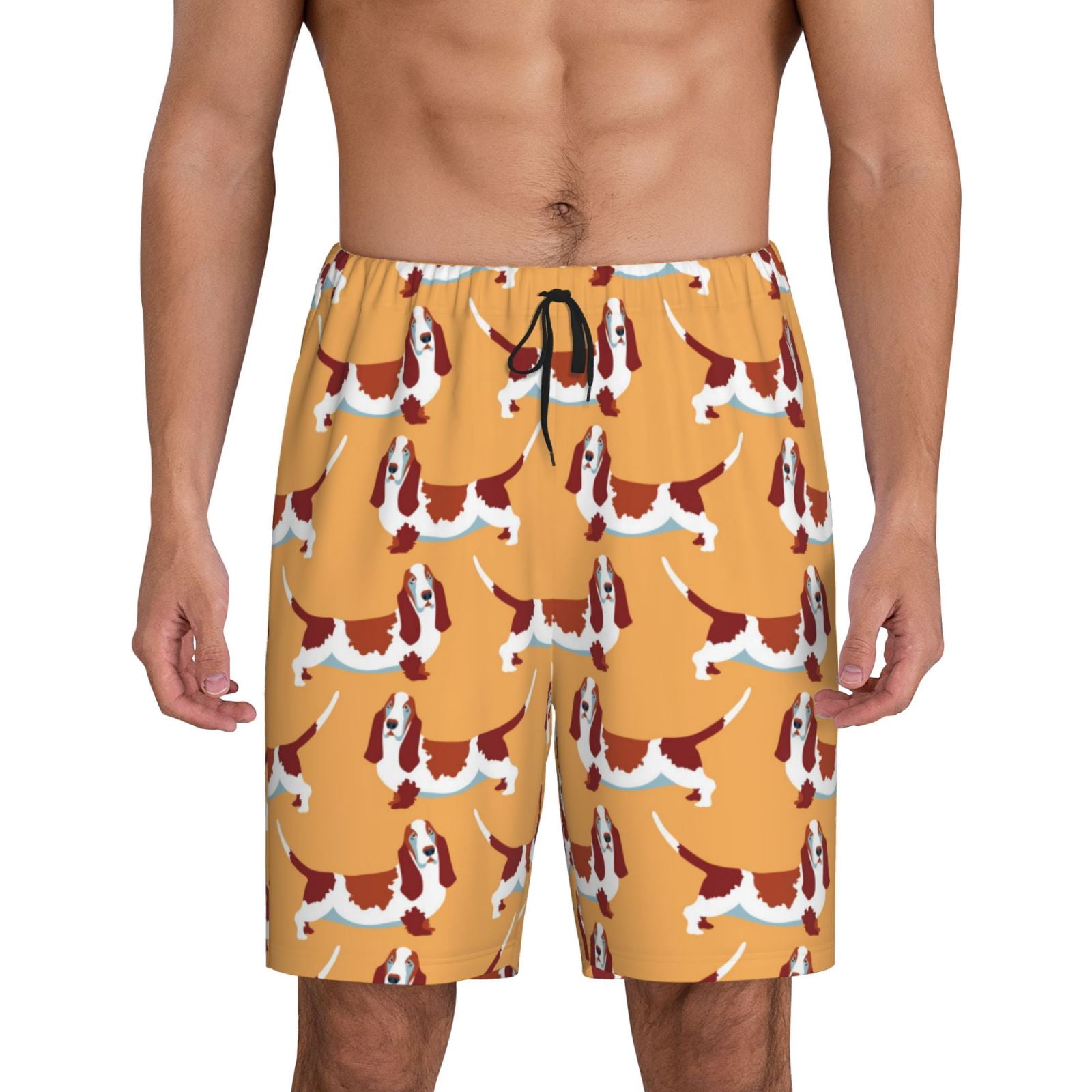 KLL Dachshund Dog Puppy for Men's 1-Pack Shorts,Sleep Pajama Shorts for ...