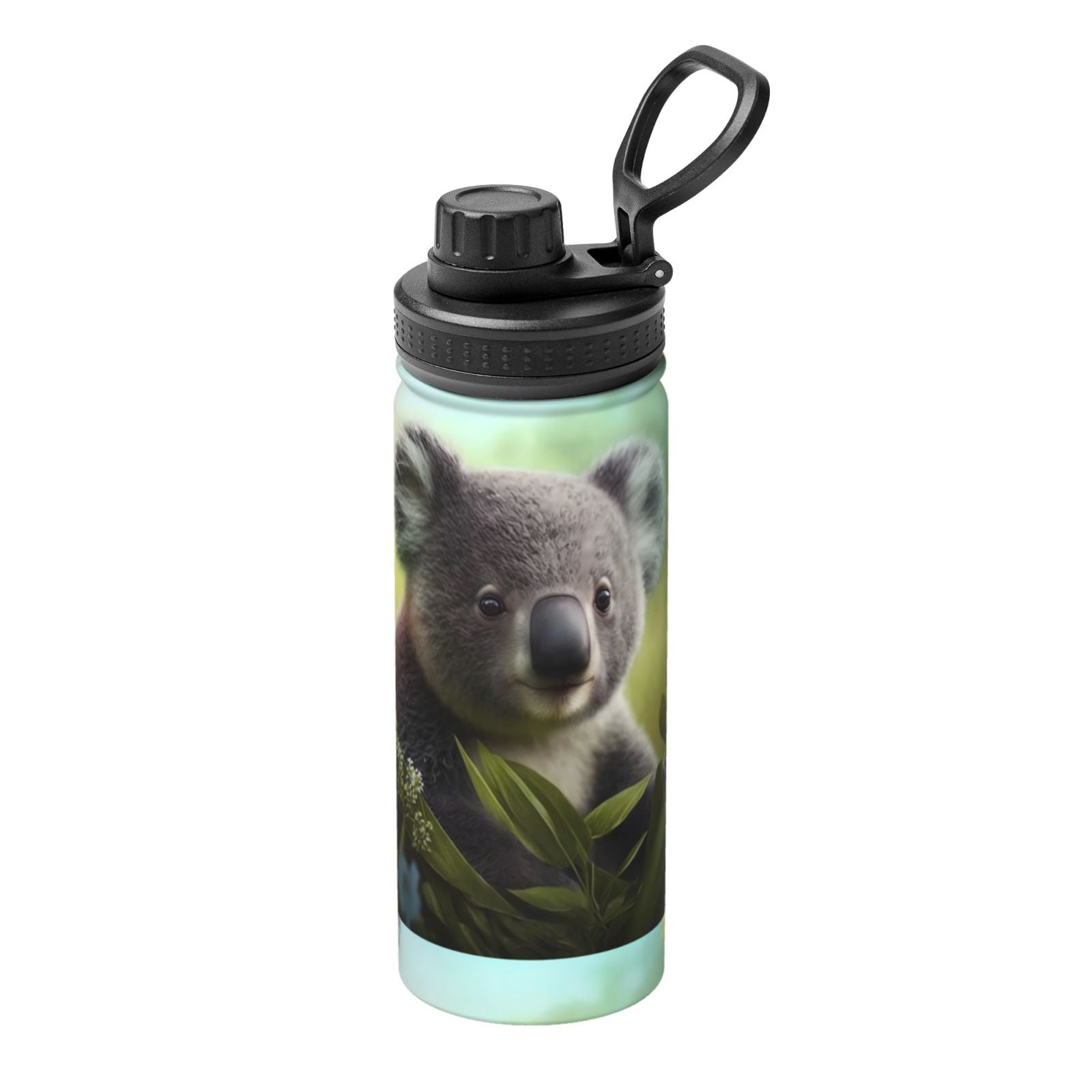 KLL Daisy Koala Pattern 18oz Insulated Water Bottle, Stainless Steel ...