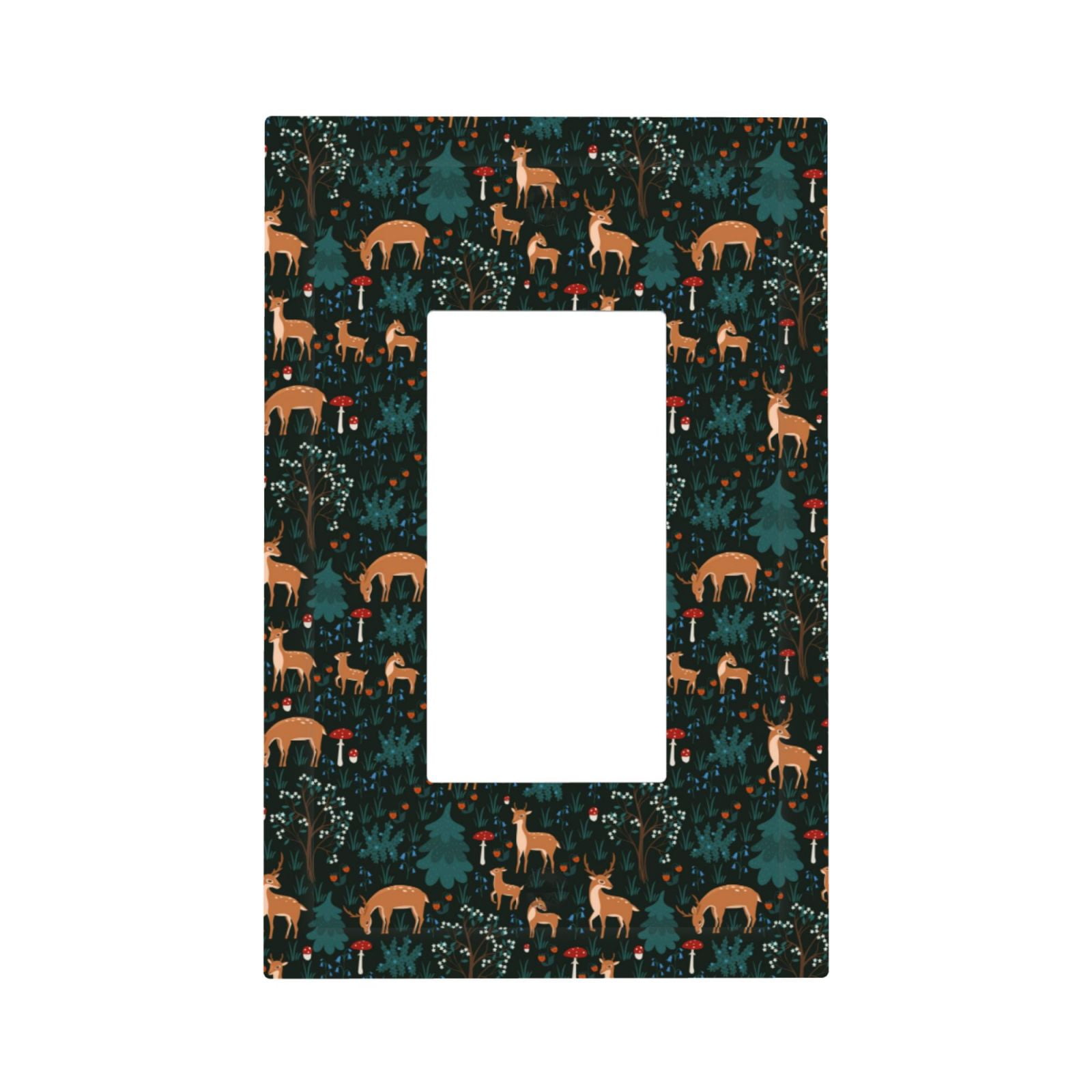 KLL Deers In The Forest Pattern Electrical Outlet Covers, 3" x 5" 1 ...