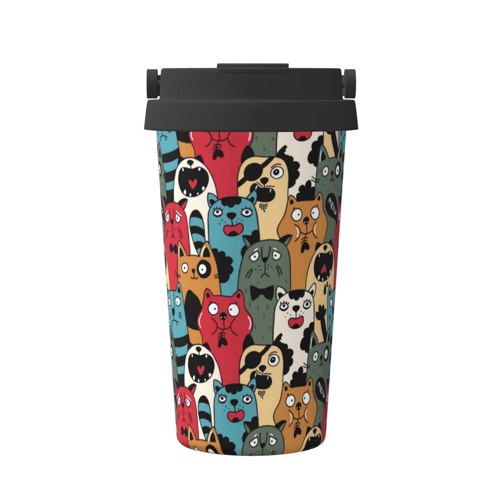 KLL Different Cats 1 Pattern Stainless Steel Vacuum Insulated Tumbler ...