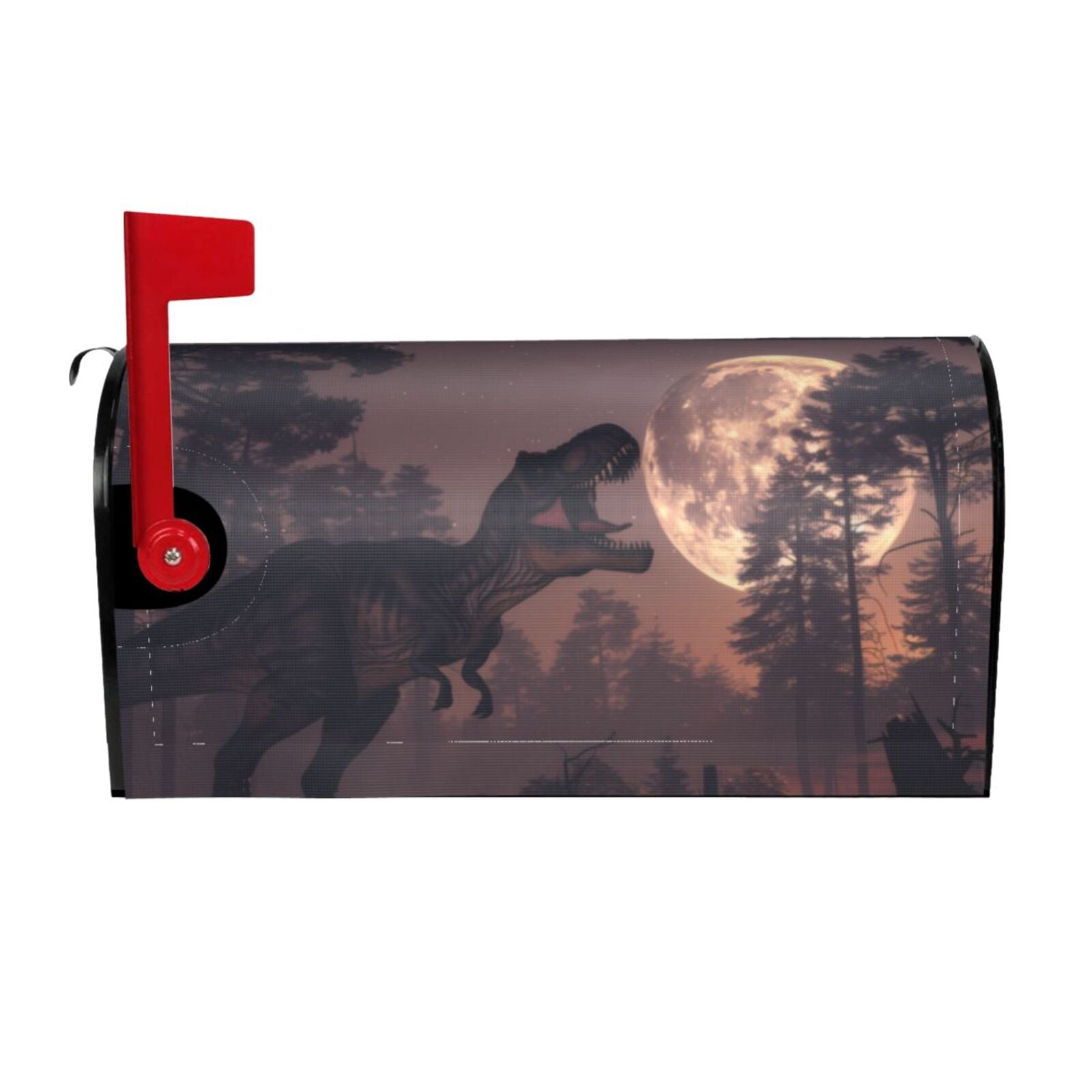 KLL Dinosaur Moonlit Forest Pattern Mailbox Covers,Magnetic Mailbox ...