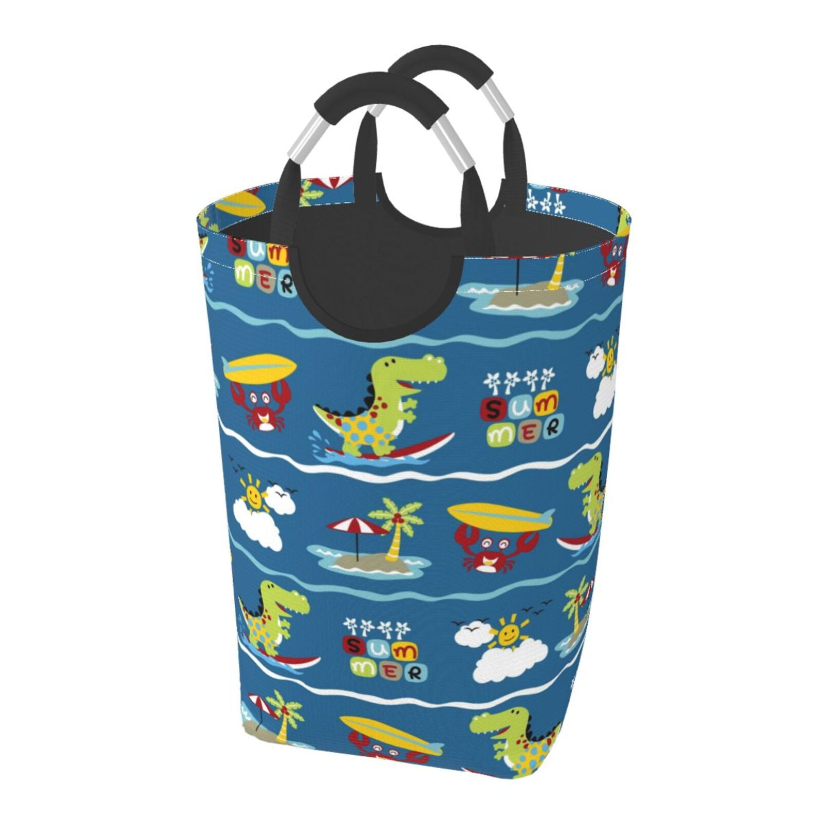 KLL Dinosaur On The Beach Vacation，Coconut Crab Laundry Hamper,Large ...