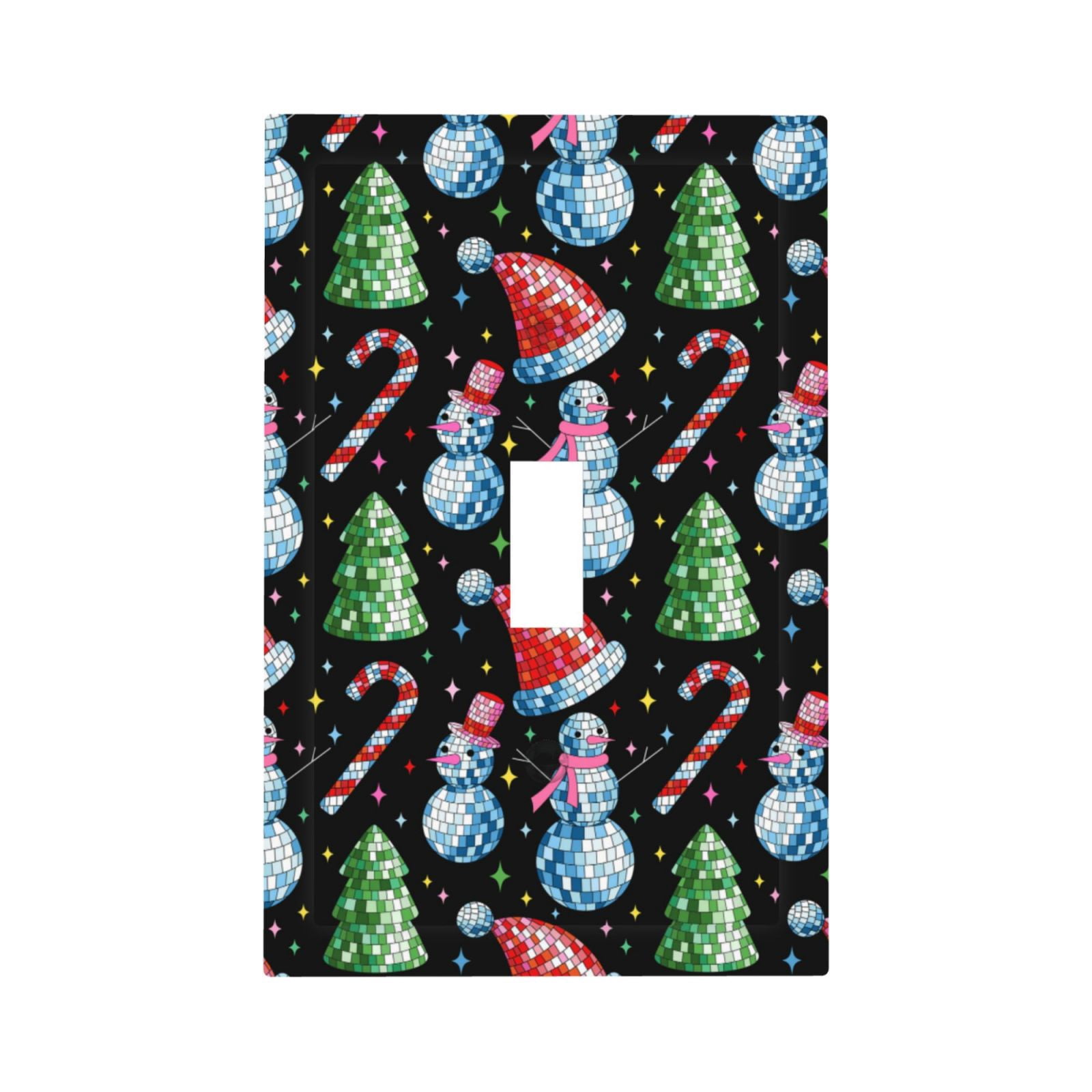 KLL Disco Mirror Ball Snowman Pattern Electrical Outlet Covers, 3" x 5 ...