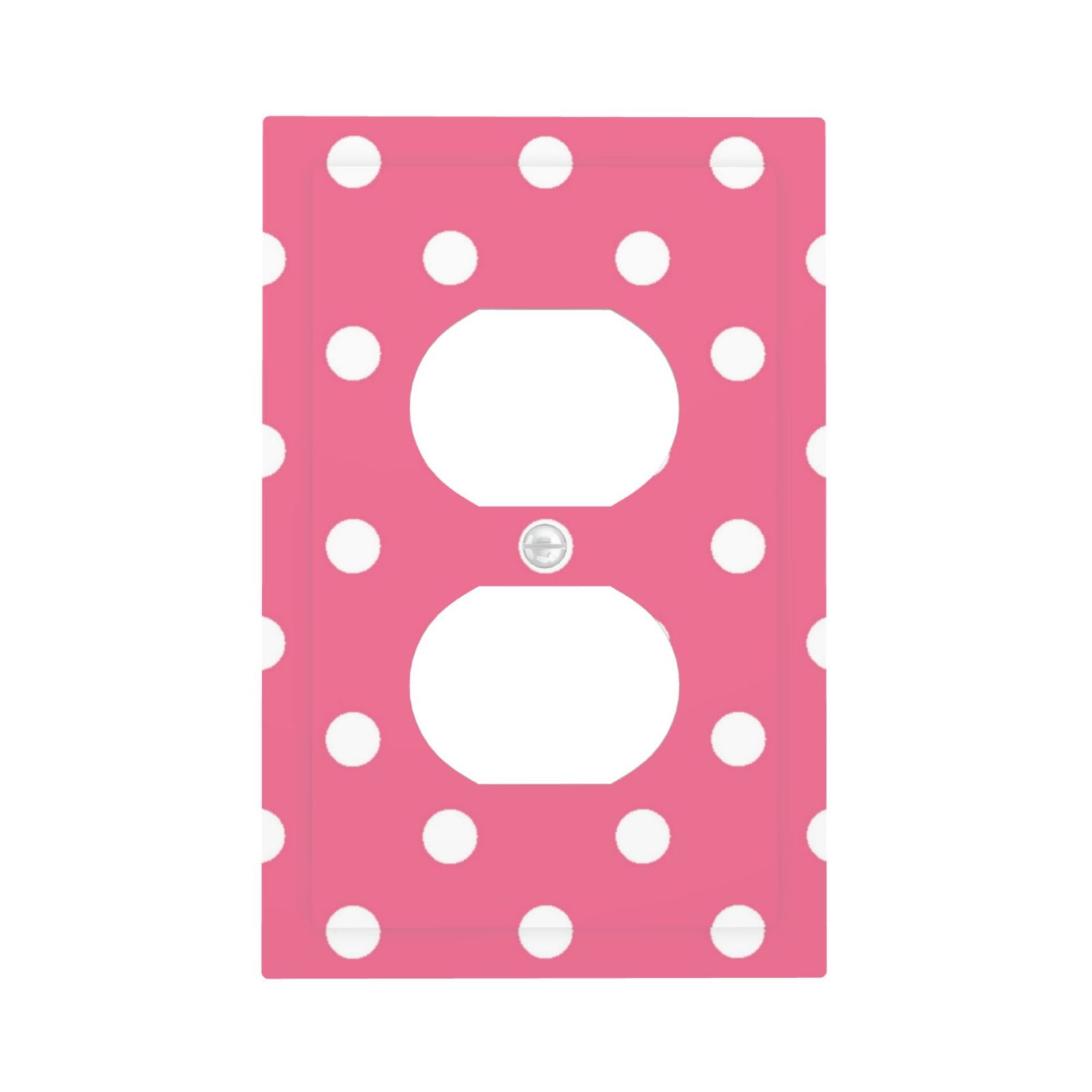 KLL Dots On Rose Red Background Pattern Electrical Outlet Covers, 3" x ...