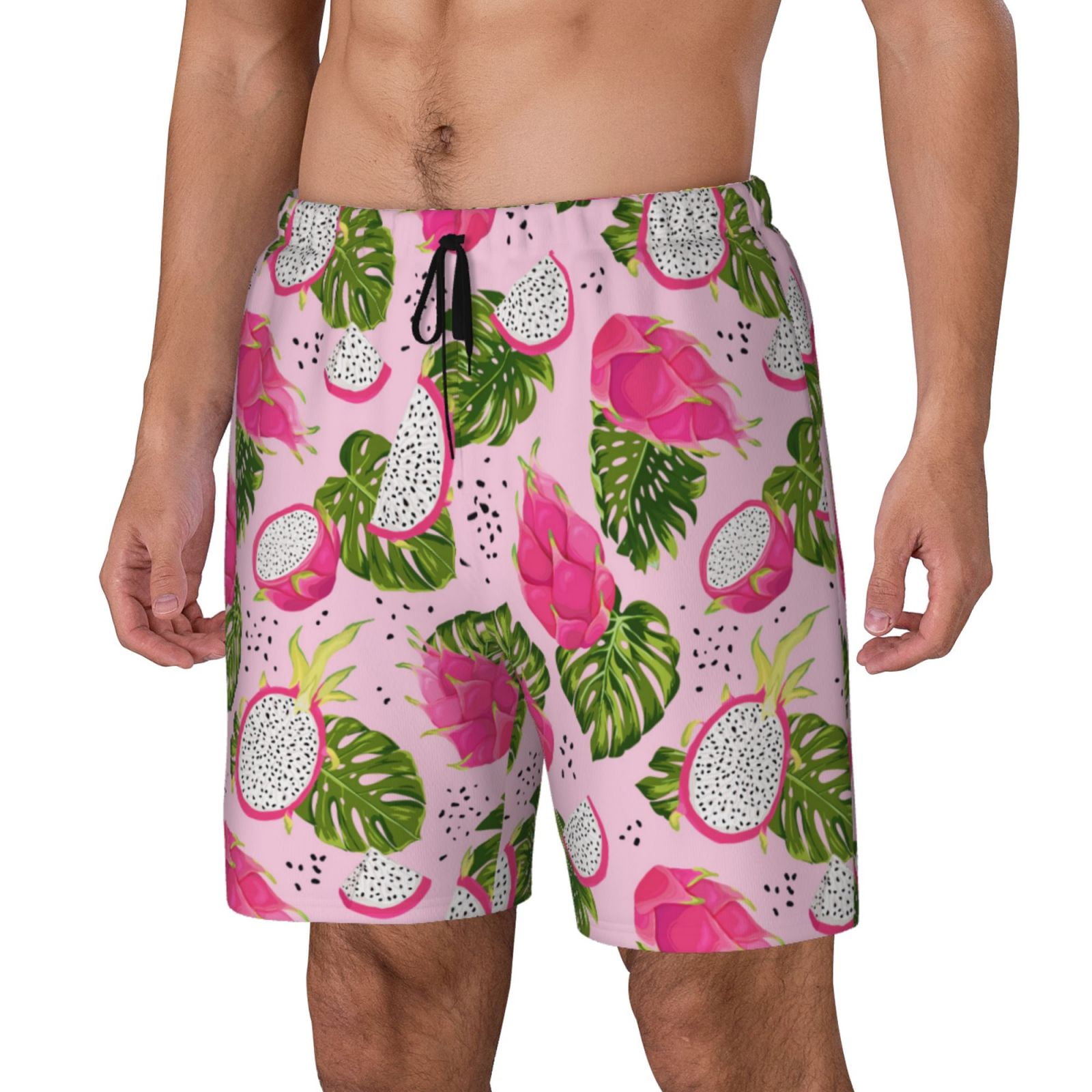 KLL Dragon Fruits for Mens Swim Trunks Quick Dry Swim Shorts with Built ...