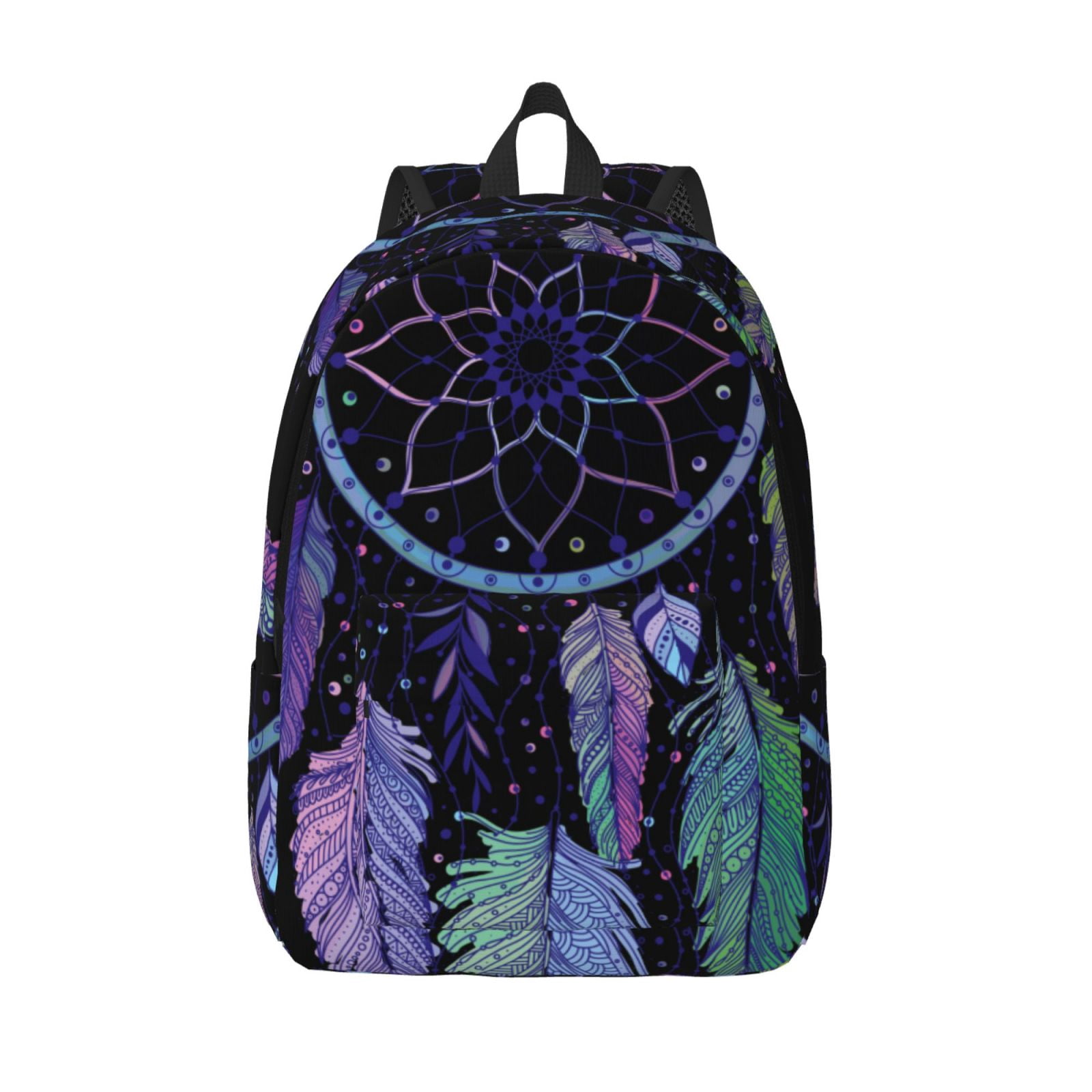KLL Dreamcatcher With Colorful Feathers Print Travel Laptop Backpack ...