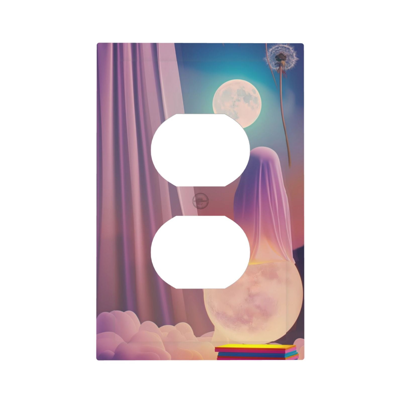 KLL Dreamy Moonlit Window Pattern Electrical Outlet Covers, 3" x 5" 1 ...