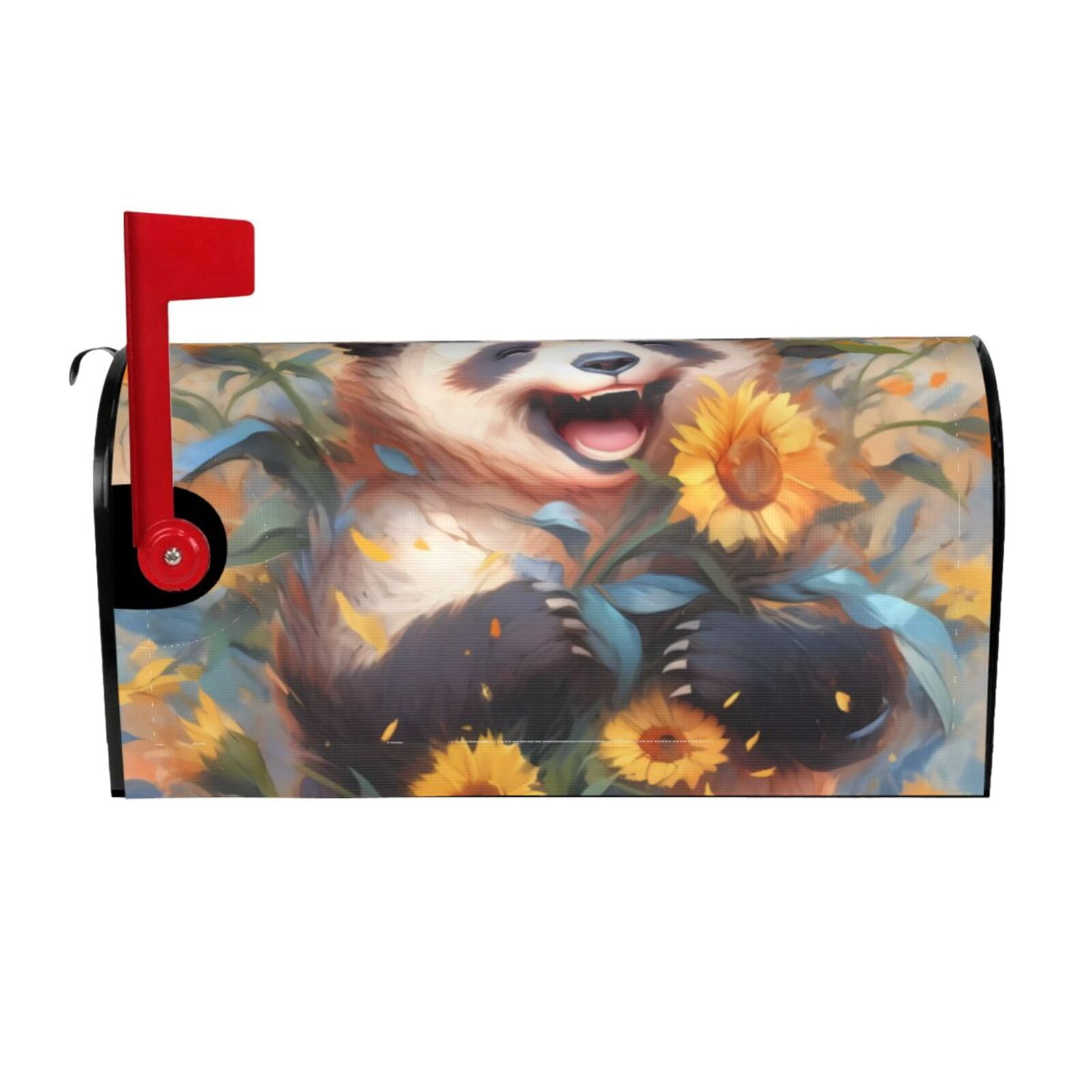KLL Elegant Cute Panda Sunflower Pattern Mailbox Covers,Magnetic ...
