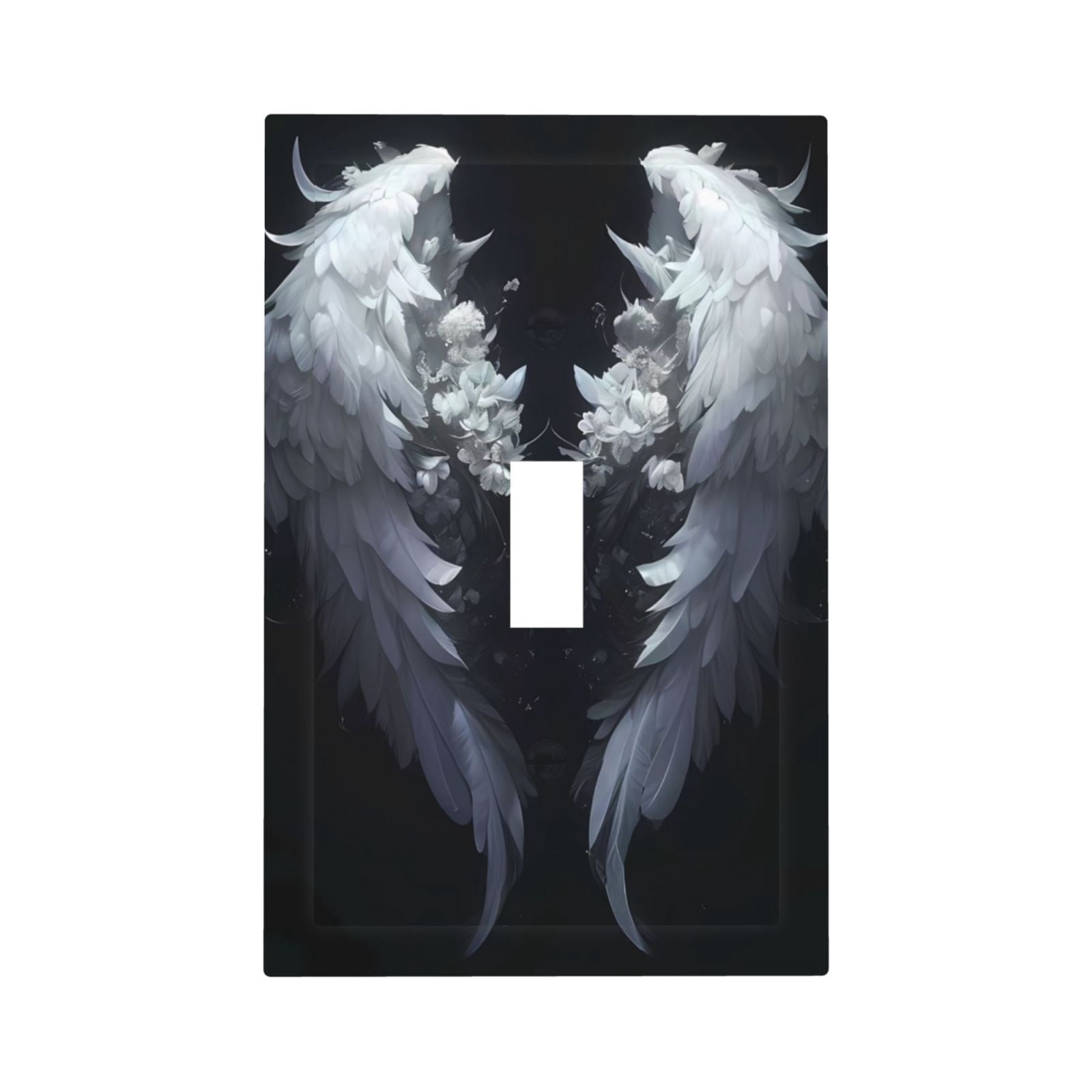 KLL Elegant Feathered Floral Wings Pattern Electrical Outlet Covers, 3 ...