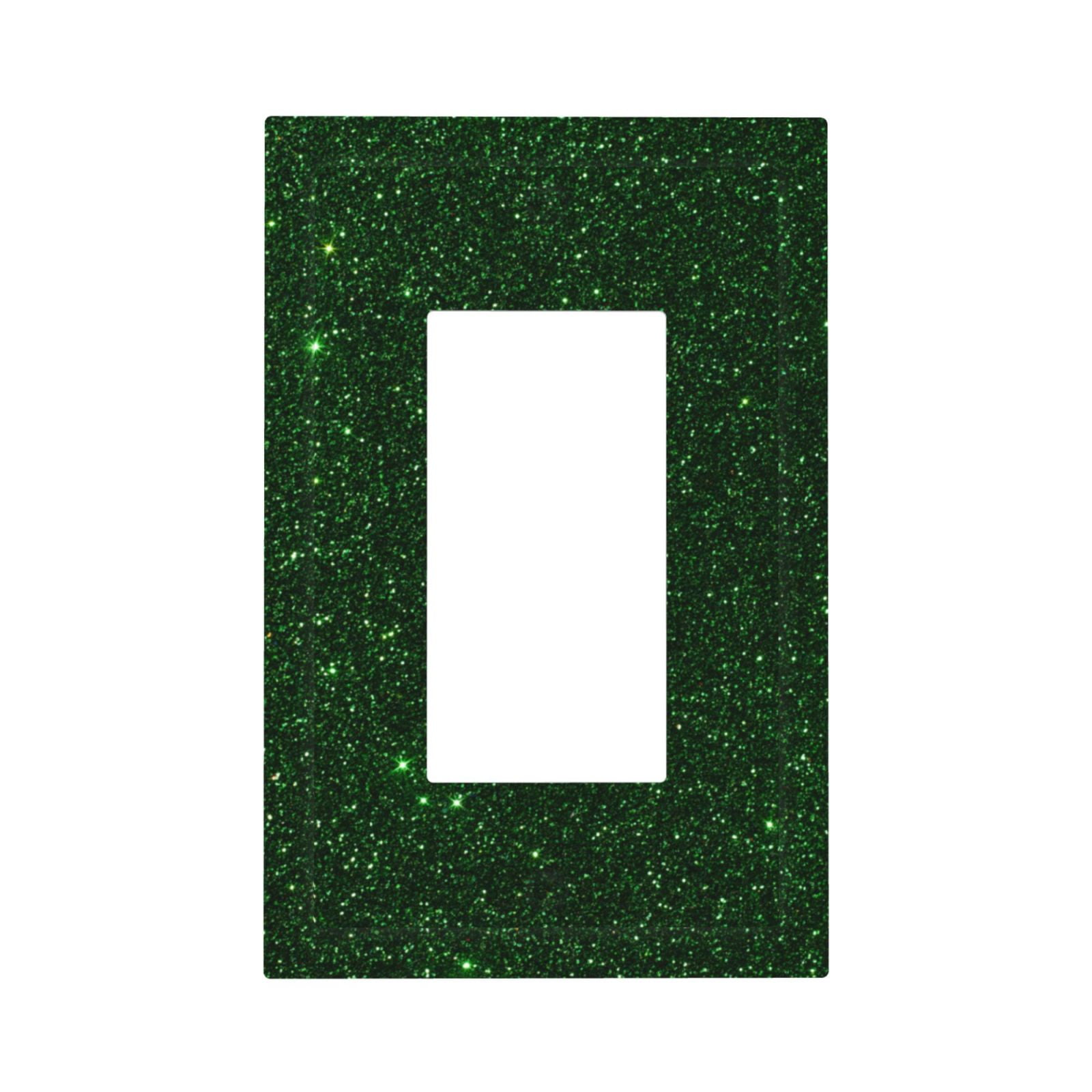 KLL Emerald Green Sparkling Pattern Electrical Outlet Covers, 3" x 5" 1 ...