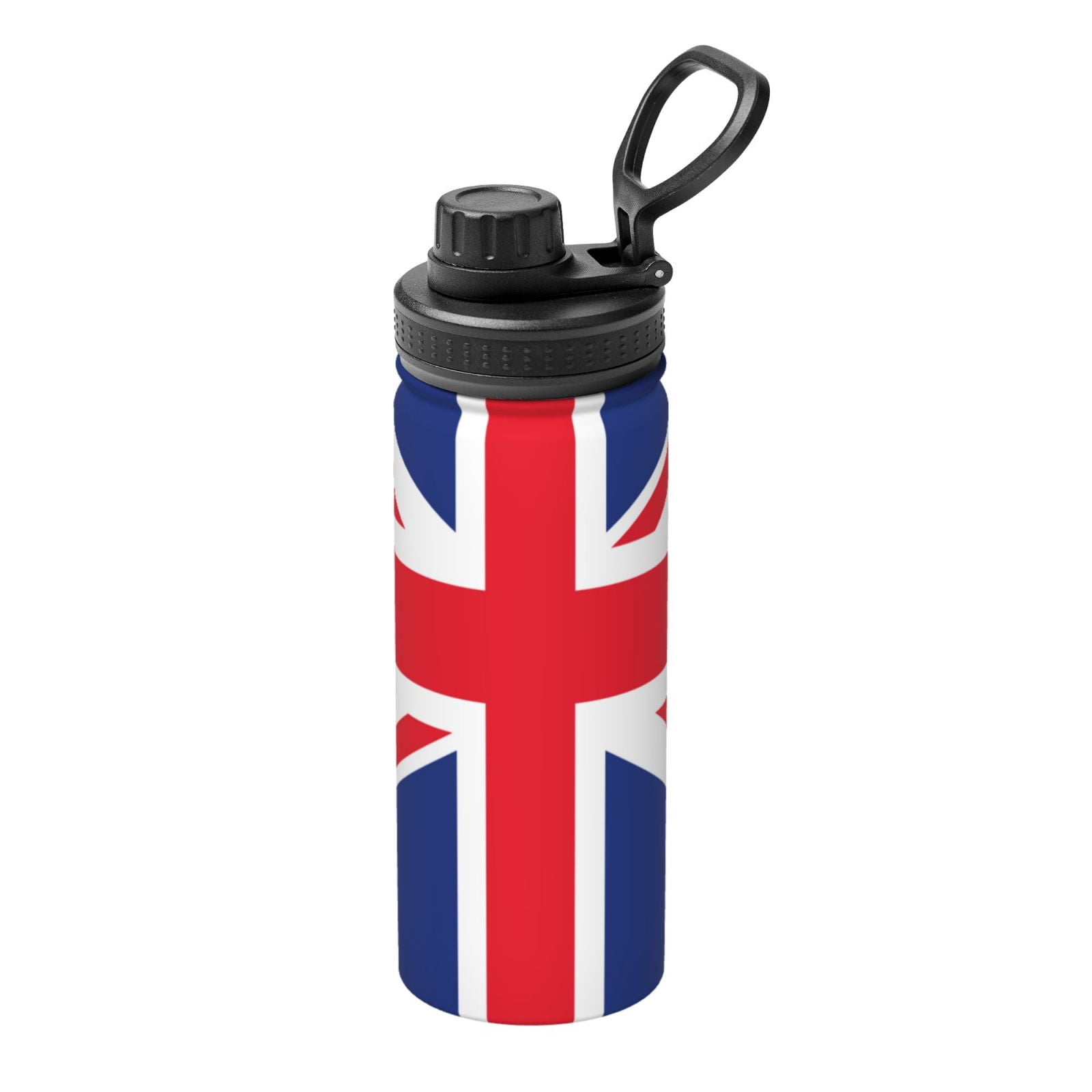 KLL English Pattern 18oz Insulated Water Bottle, Stainless Steel Sports ...