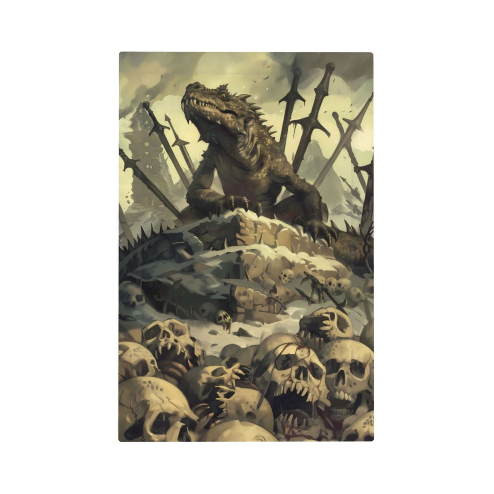 KLL Epic Dragon Skull Scene Pattern Electrical Outlet Covers, 3" x 5" 1 ...