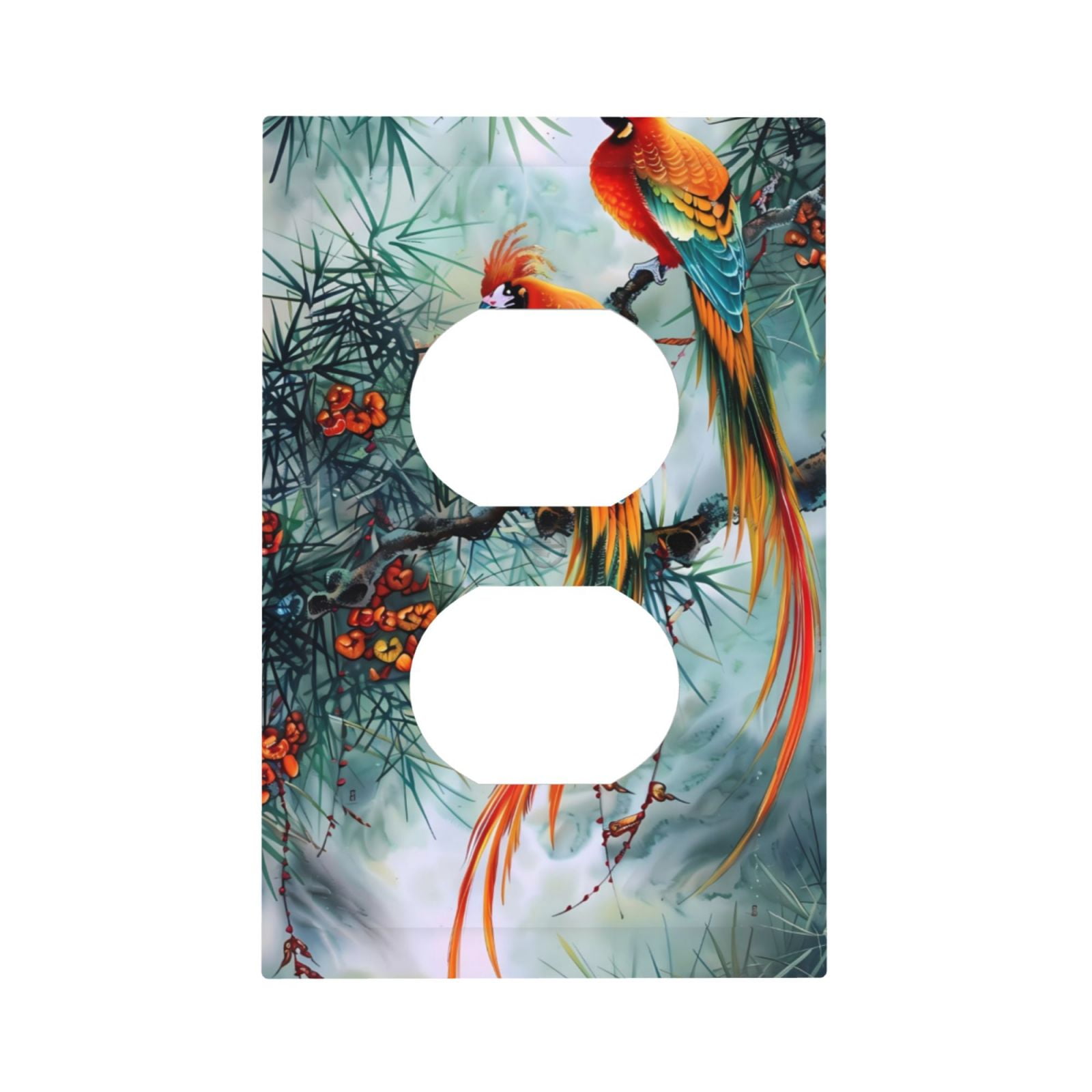 KLL Exotic Birds Forest Pattern Electrical Outlet Covers, 3" x 5" 1 ...