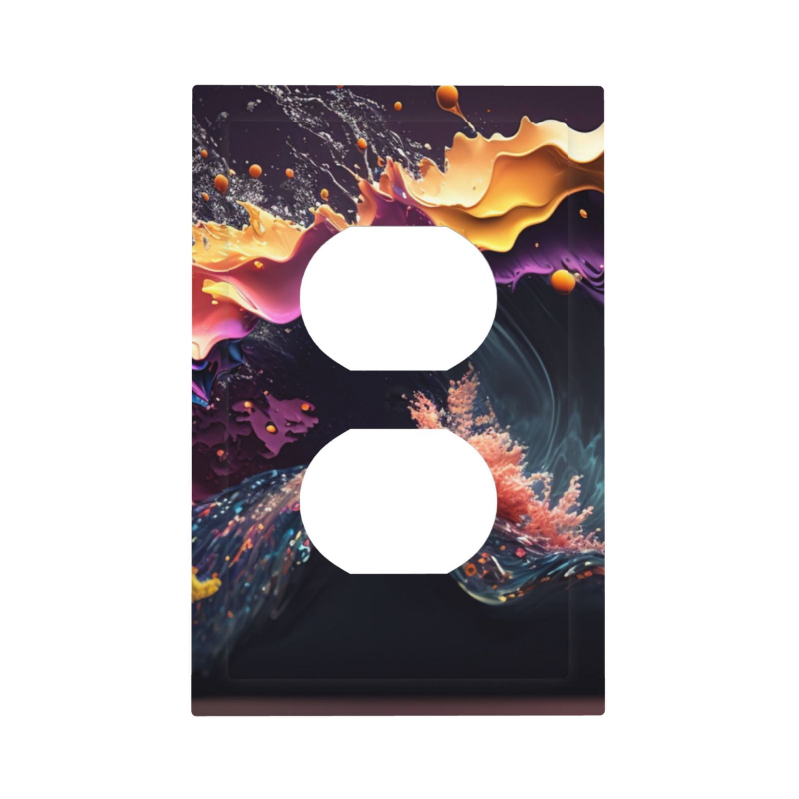 KLL Explosive Fluid Splash Art Pattern Electrical Outlet Covers, 3" x 5 ...