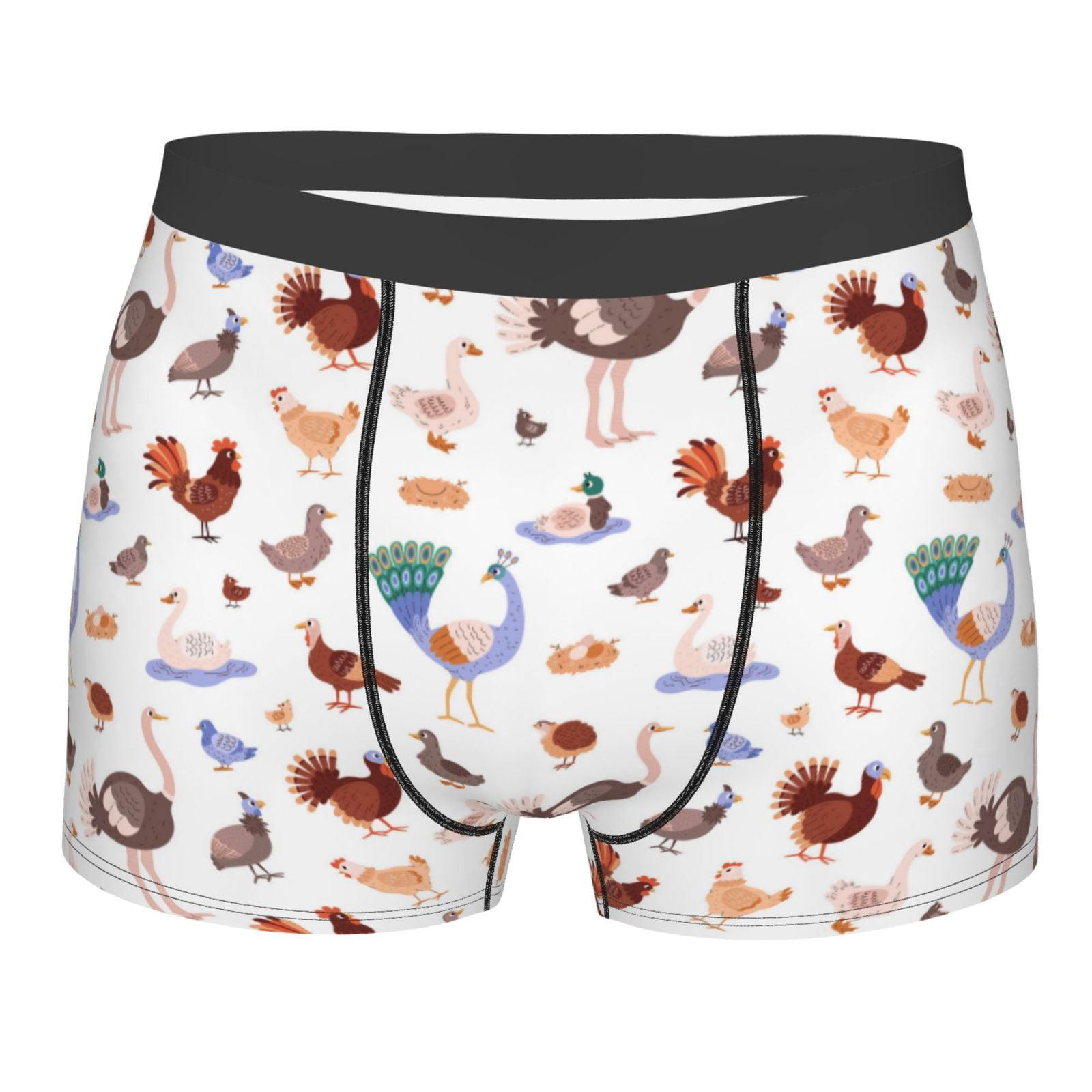 KLL Farm Birds Goose Men's Cotton Boxer Briefs Underwear-Large ...
