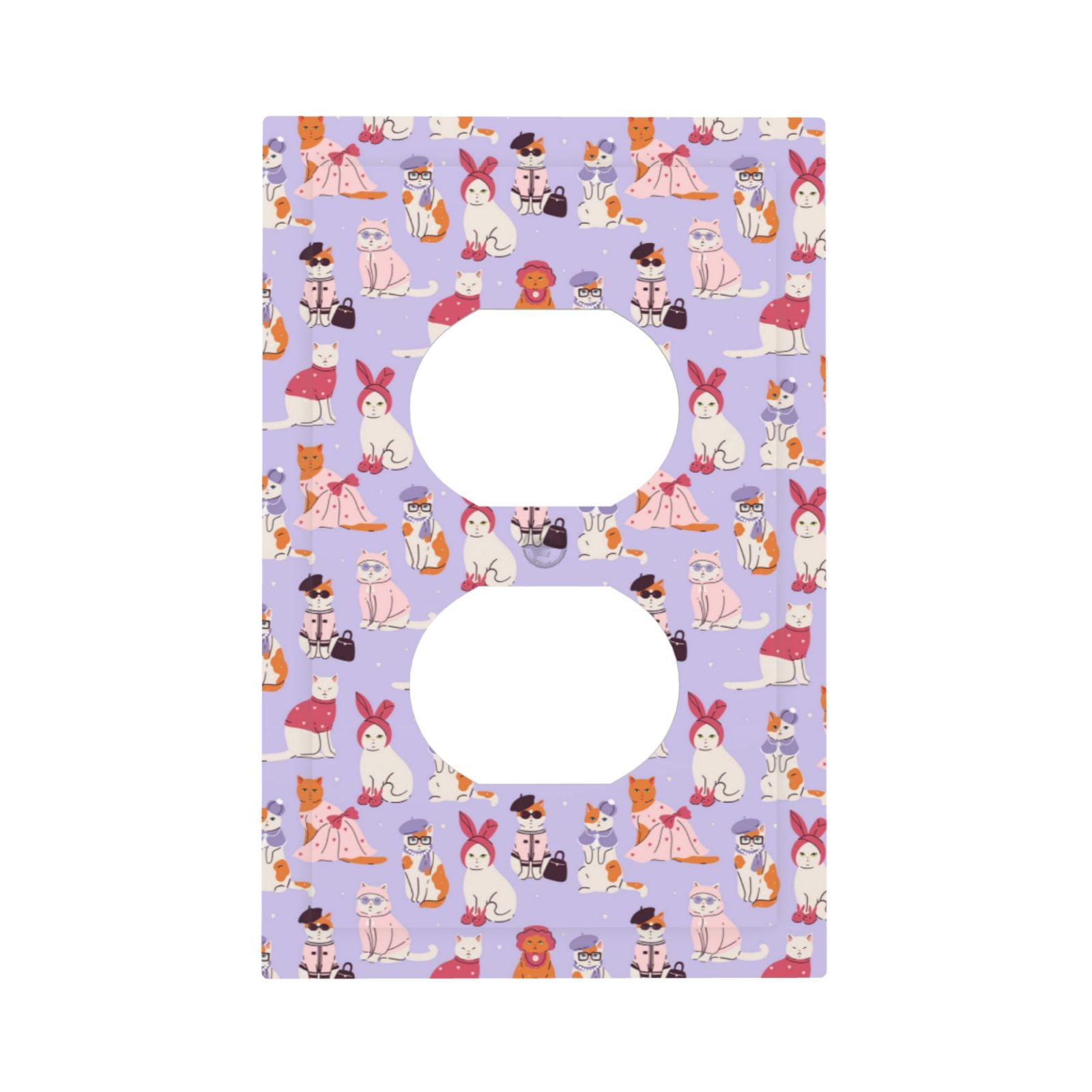 KLL Fashionable Cats Pattern Electrical Outlet Covers, 3" x 5" 1 Pack ...