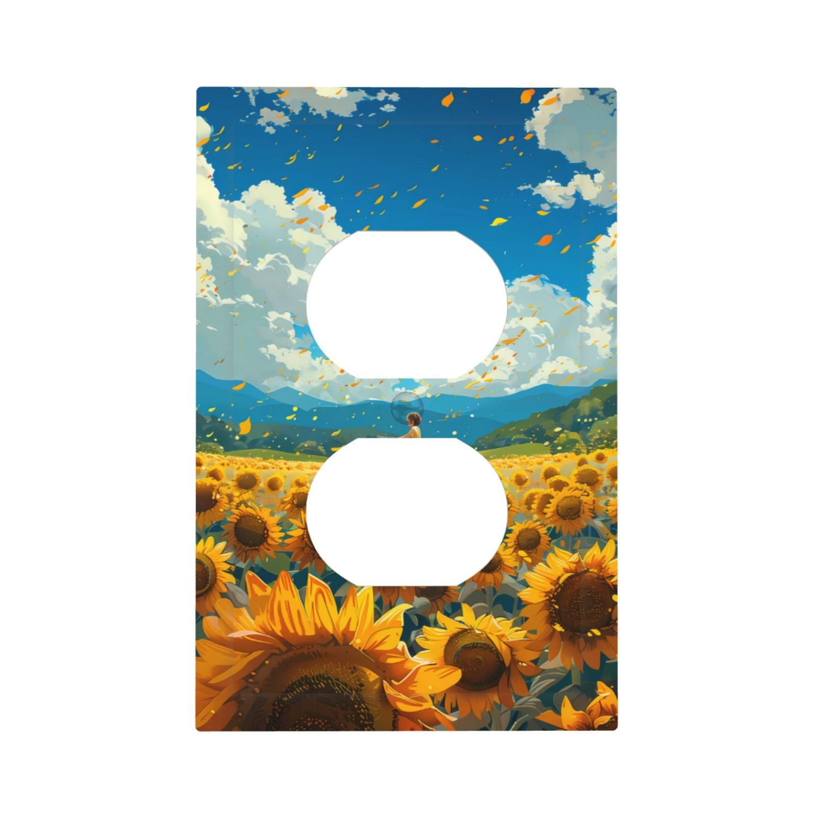 KLL Field Bicycle Young Sunflower Pattern Electrical Outlet Covers, 3 ...