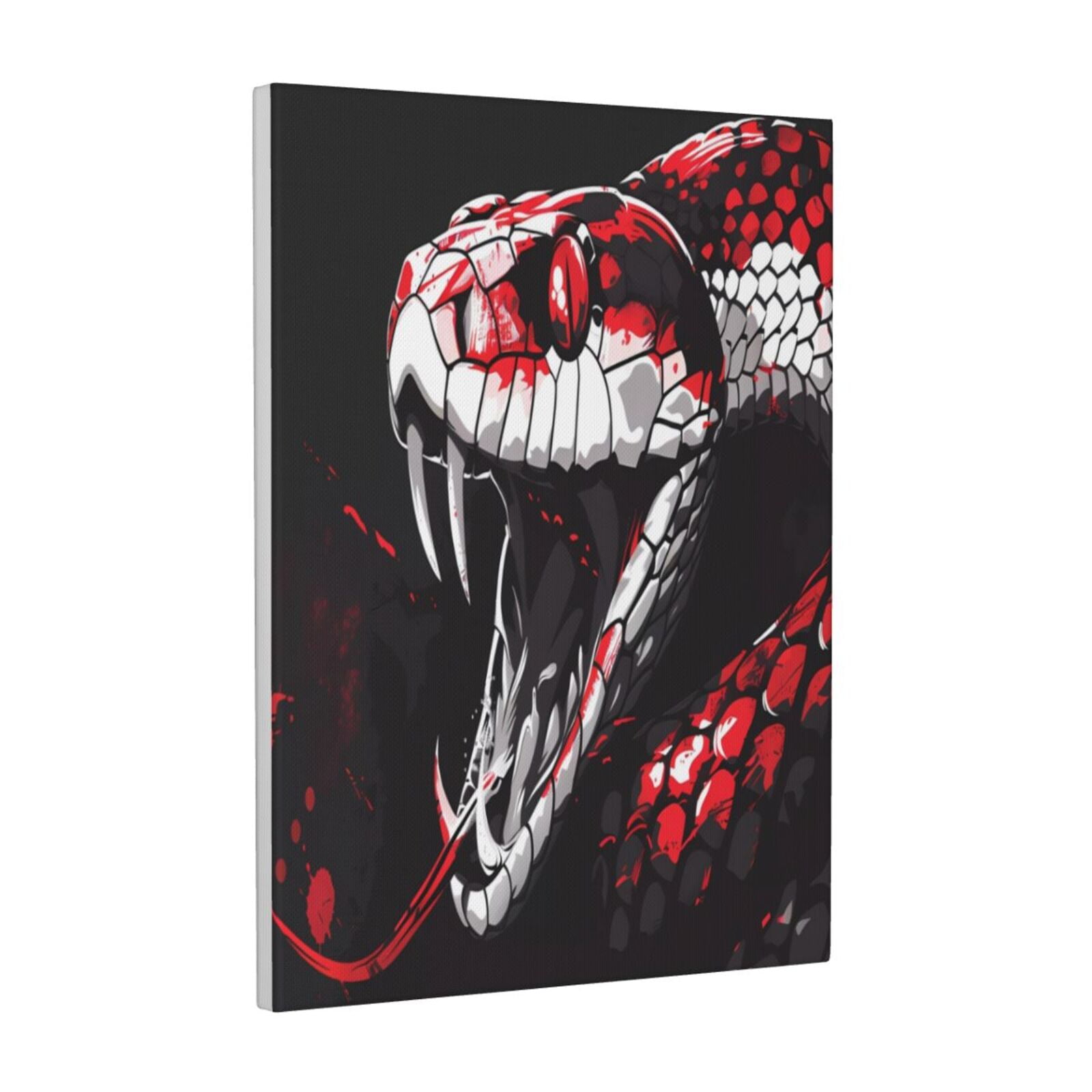 KLL Fierce Red Viper Graphic Art Print Farmhouse Canvas Wall Art,Wall ...