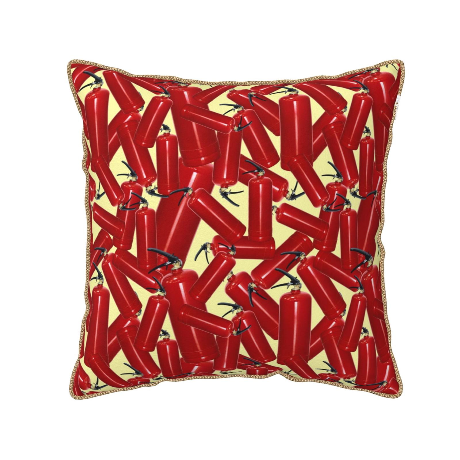 KLL Fire Extinguisher Decorative Throw Pillow Covers Velvet Soft for ...