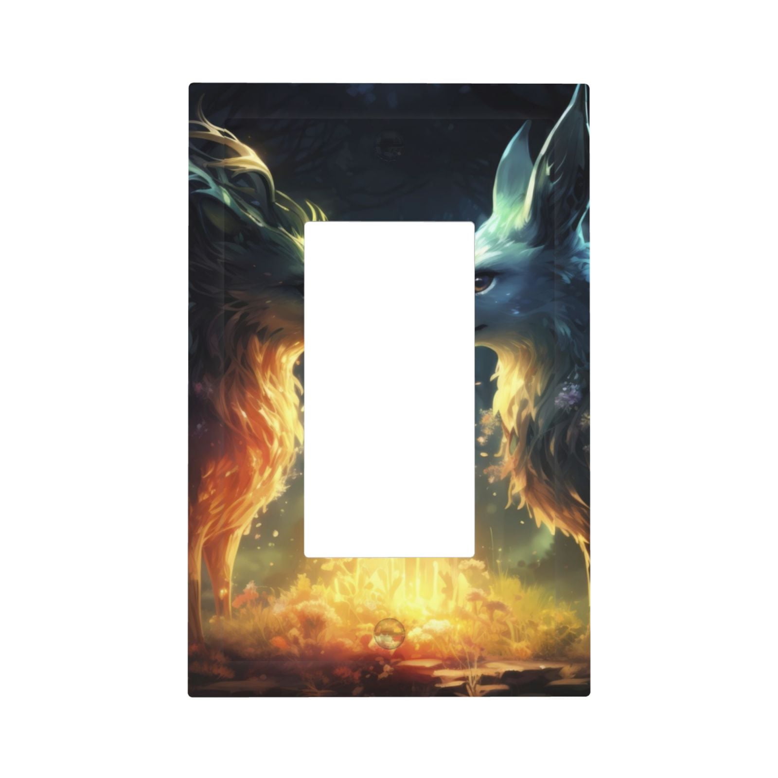 KLL Firefly Forest Fox Pattern Electrical Outlet Covers, 3" x 5" 1 Pack ...