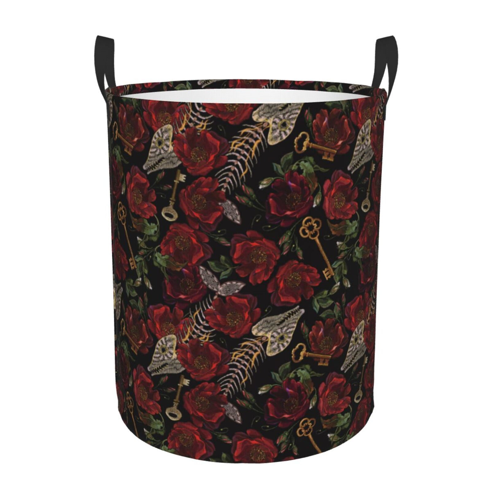KLL Fishbone Rose Waterproof Foldable Laundry Hamper Bucket with ...
