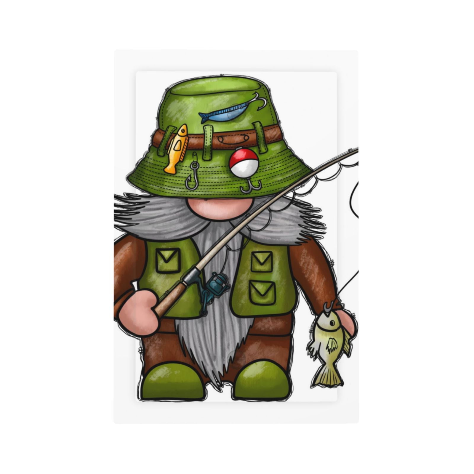 KLL Fishing Gnome Pattern Electrical Outlet Covers, 3" x 5" 1 Pack ...