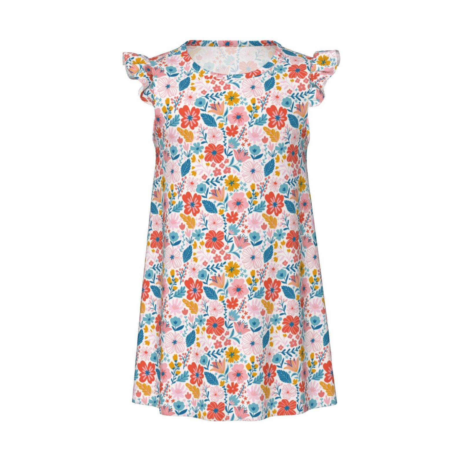 KLL Floral Ditsy Print Girls Nightgowns Pajamas for Girl Sleepwear ...