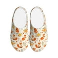 KLL Flower Fox Pattern Adult Unisex Cozy Slippers,Fuzzy Slip-on ...