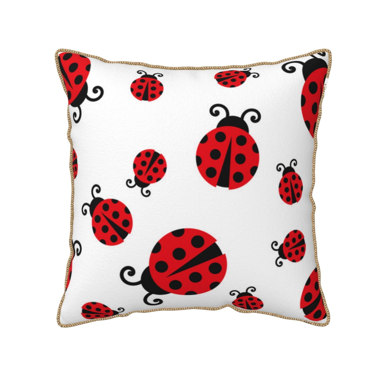KLL Fly Flying Ladybug Decorative Throw Pillow Covers Velvet Soft for ...
