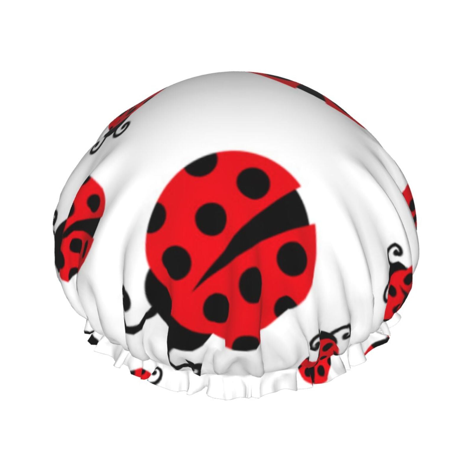 KLL Fly Flying Ladybug Pattern Shower Cap & Bath Cap for Women ...