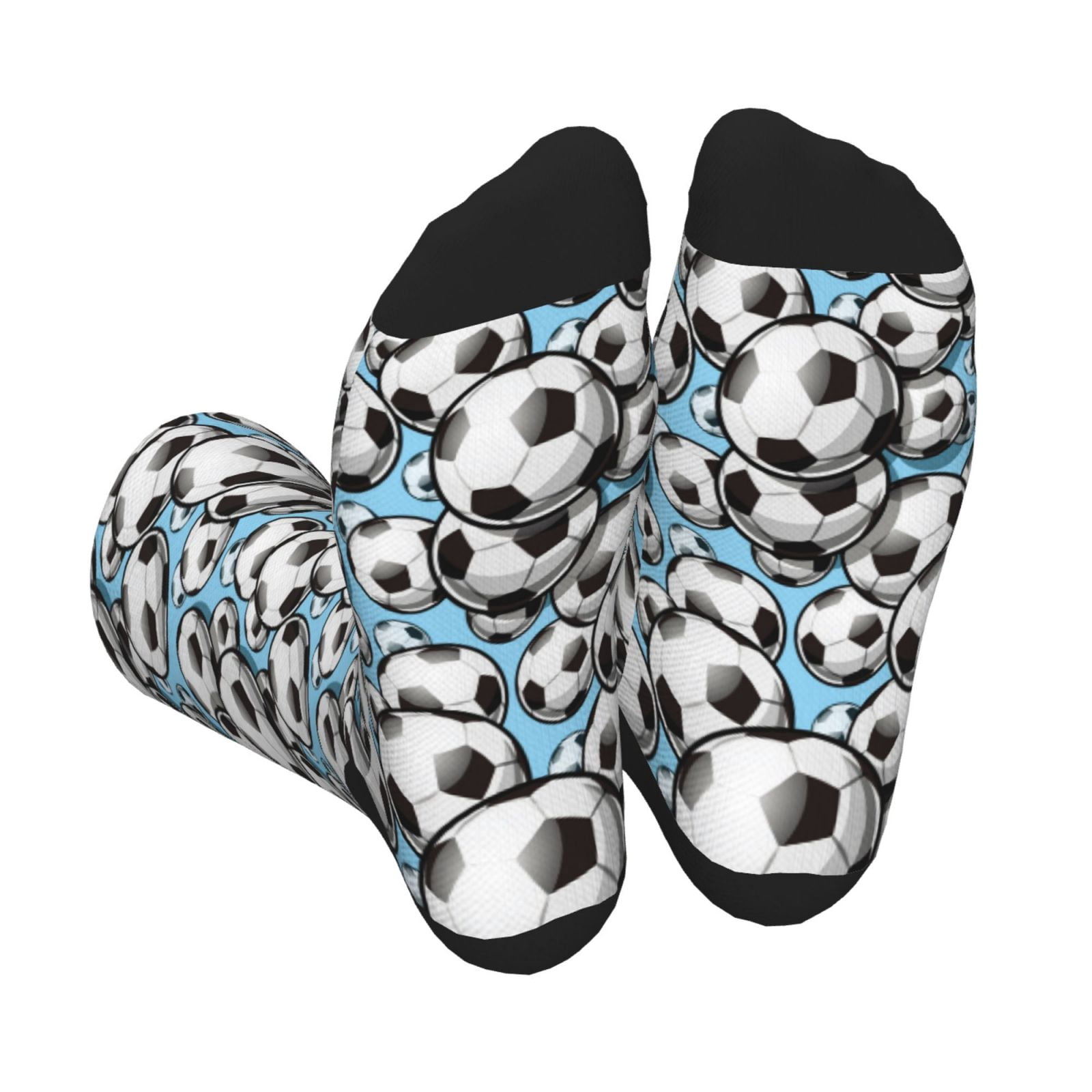 KLL Football Soccer Ball Print Cool Socks Men's Women's Crew Socks ...