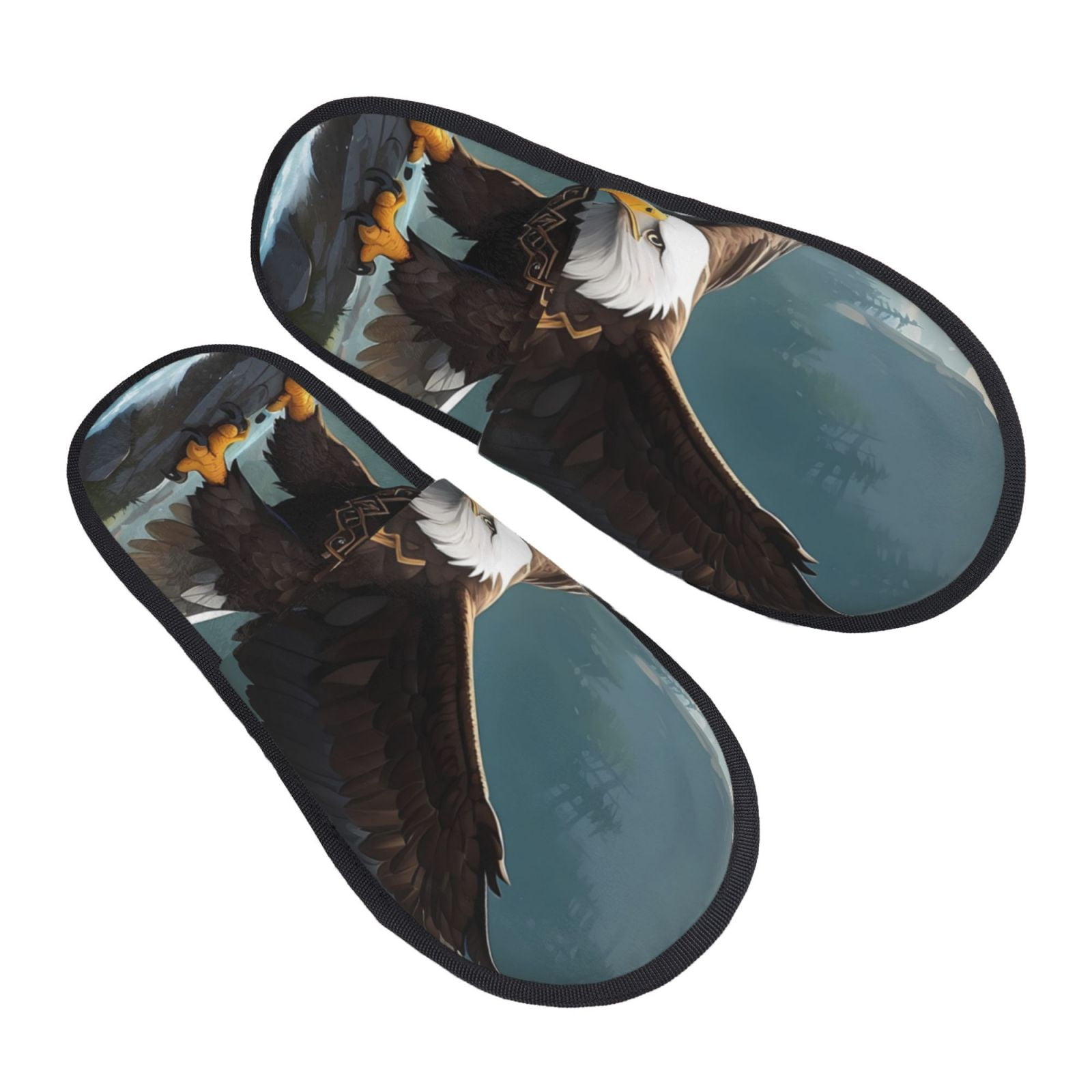 KLL Forest River Bald Eagle Slippers for Women Men House Slip on Indoor ...