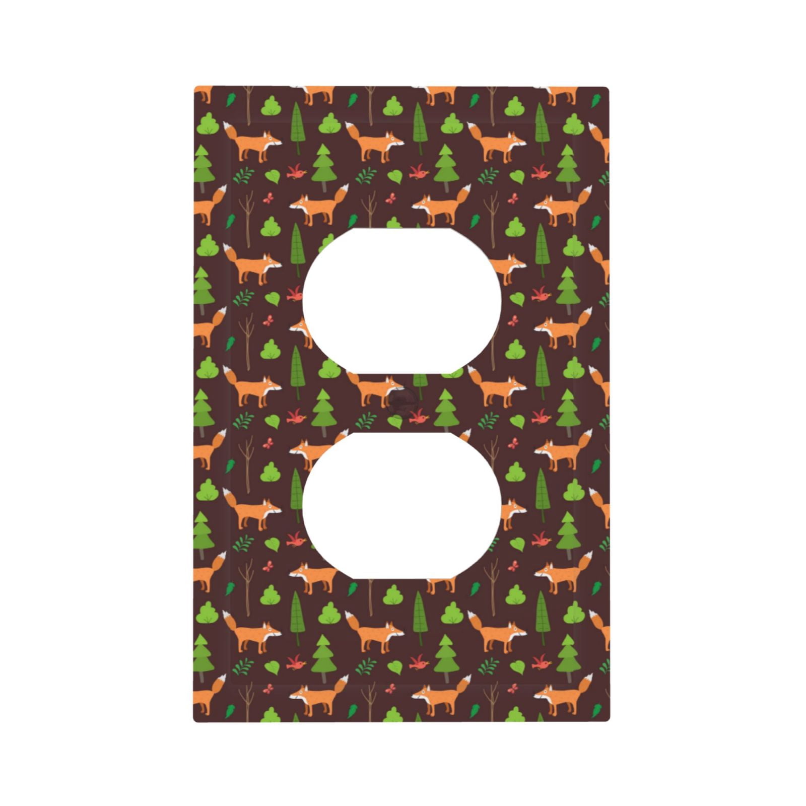 KLL Fox In Forest Pattern Electrical Outlet Covers, 3" x 5" 1 Pack ...