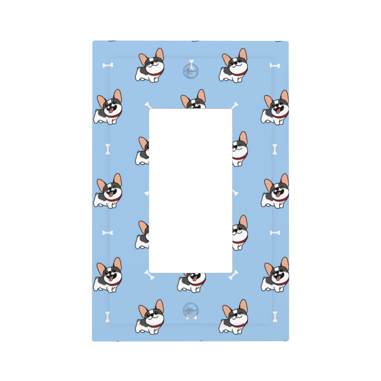 KLL French Bulldog2 Pattern Electrical Outlet Covers, 3" x 5" 1 Pack ...