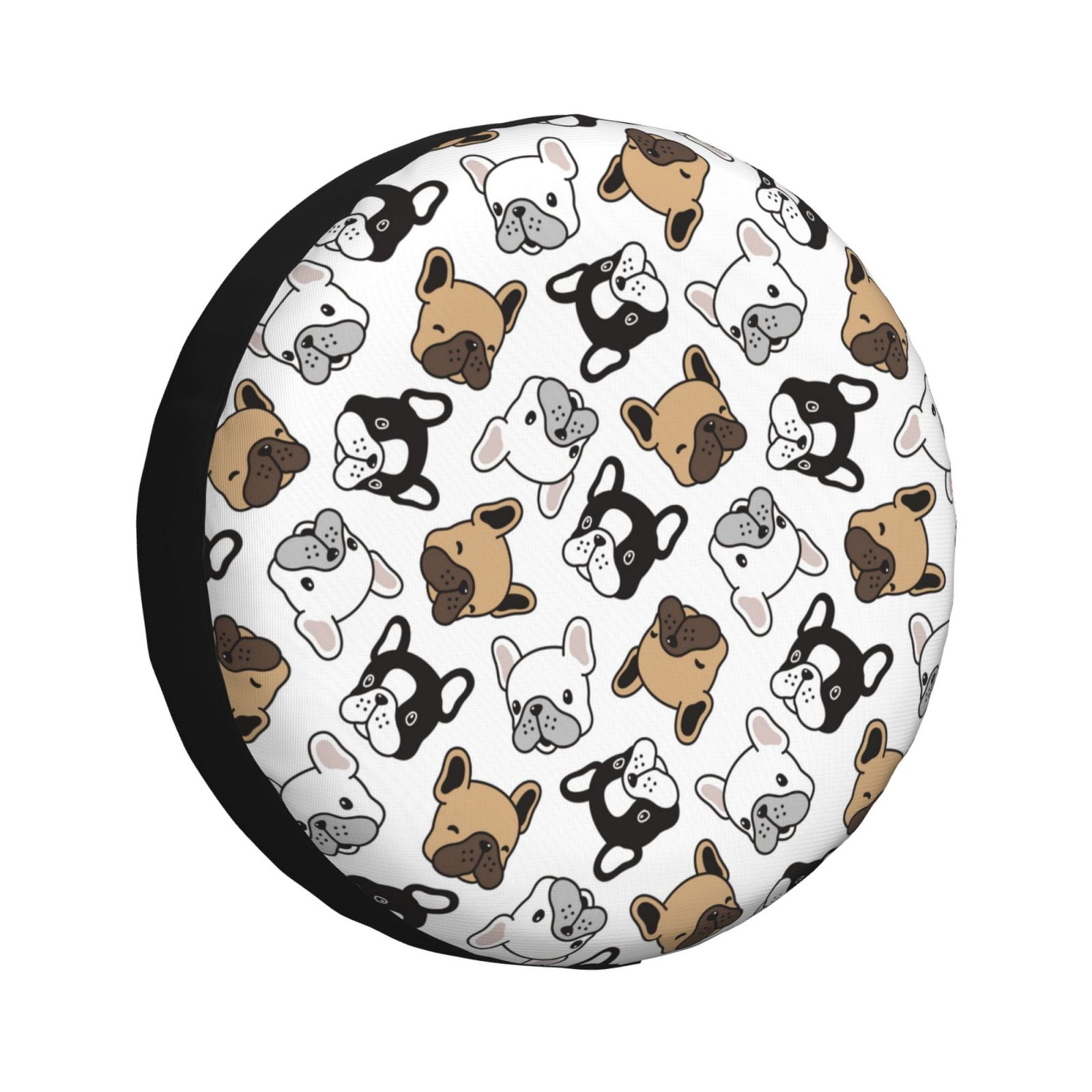 KLL French Bulldog3 Pattern 14-17 inch Spare Tire Cover Universal Wheel ...