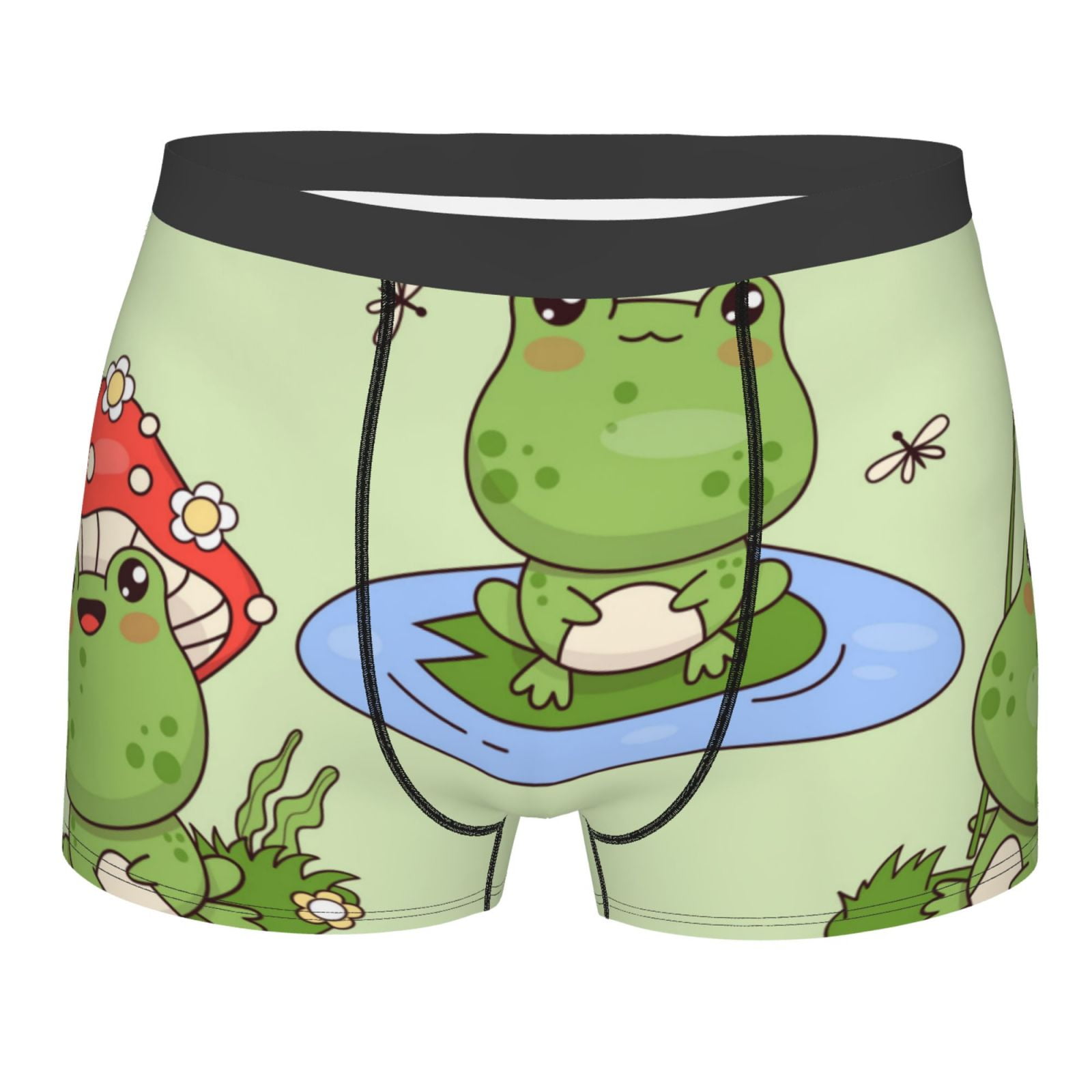 KLL Frog Amanita Mushroom Men's Cotton Boxer Briefs Underwear-Large ...
