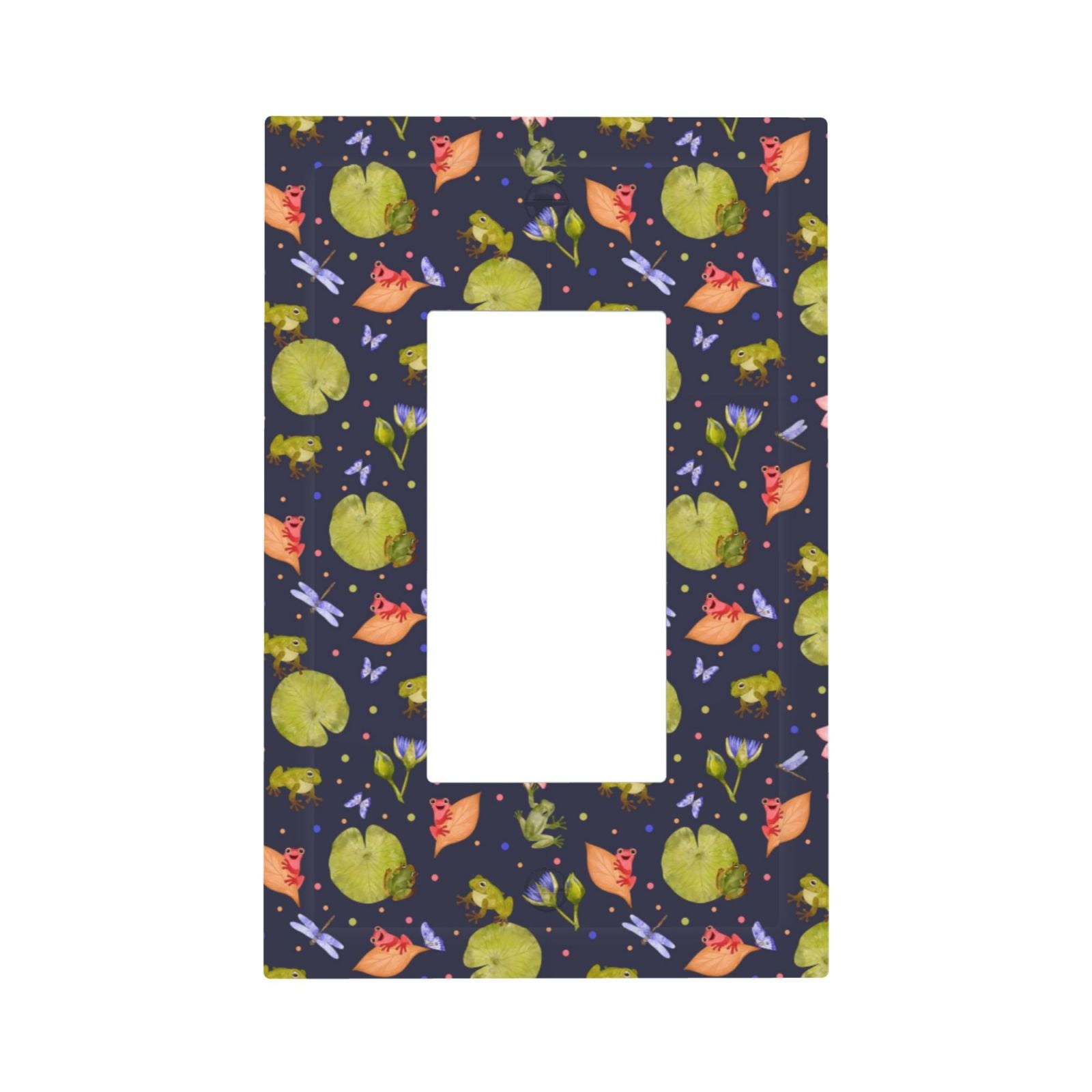 KLL Frog And Flowers Pattern Electrical Outlet Covers, 3" x 5" 1 Pack ...